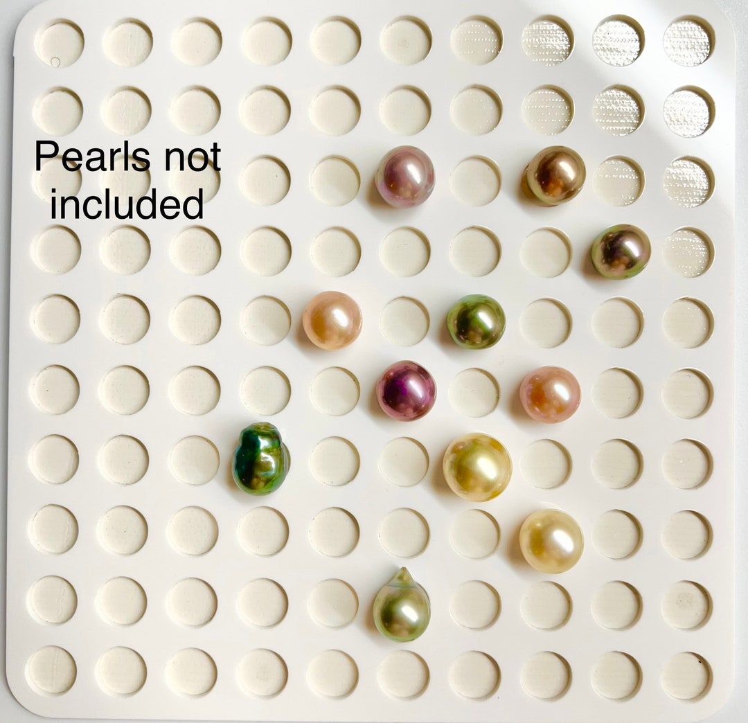 Professional Pearl Display Board Card With 100 Holes, White Acrylic ...