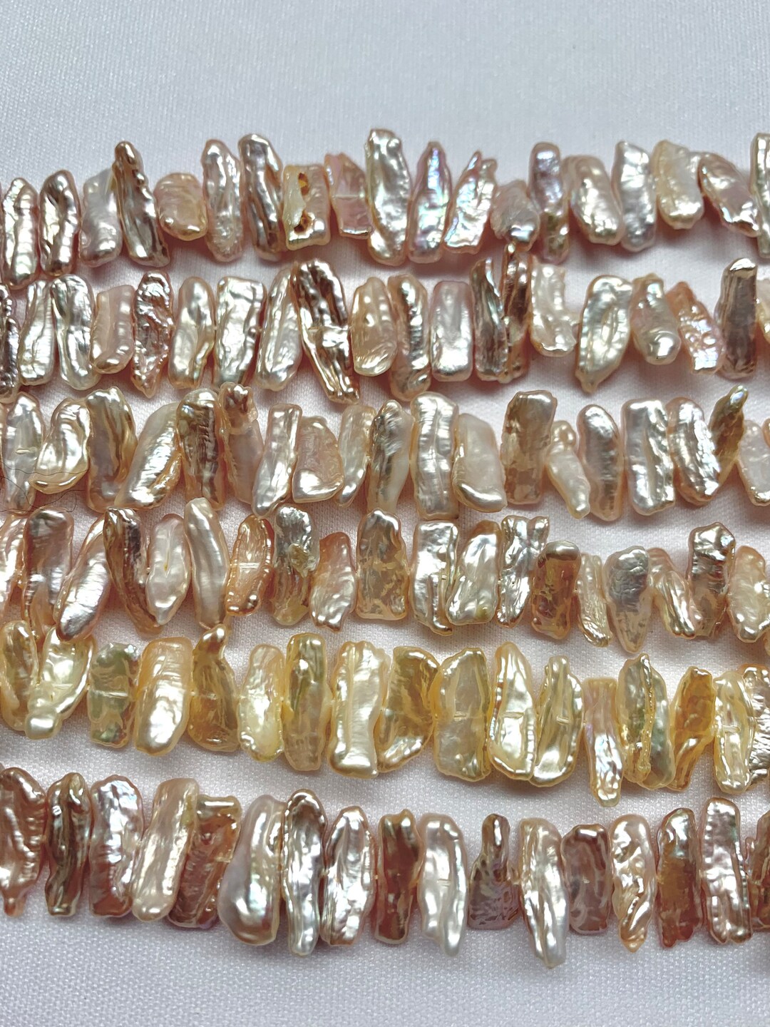 Biwa Baroque (11-17)mm X (4-8) Mm Biwa Stick Pearl Beads, Freshwater ...