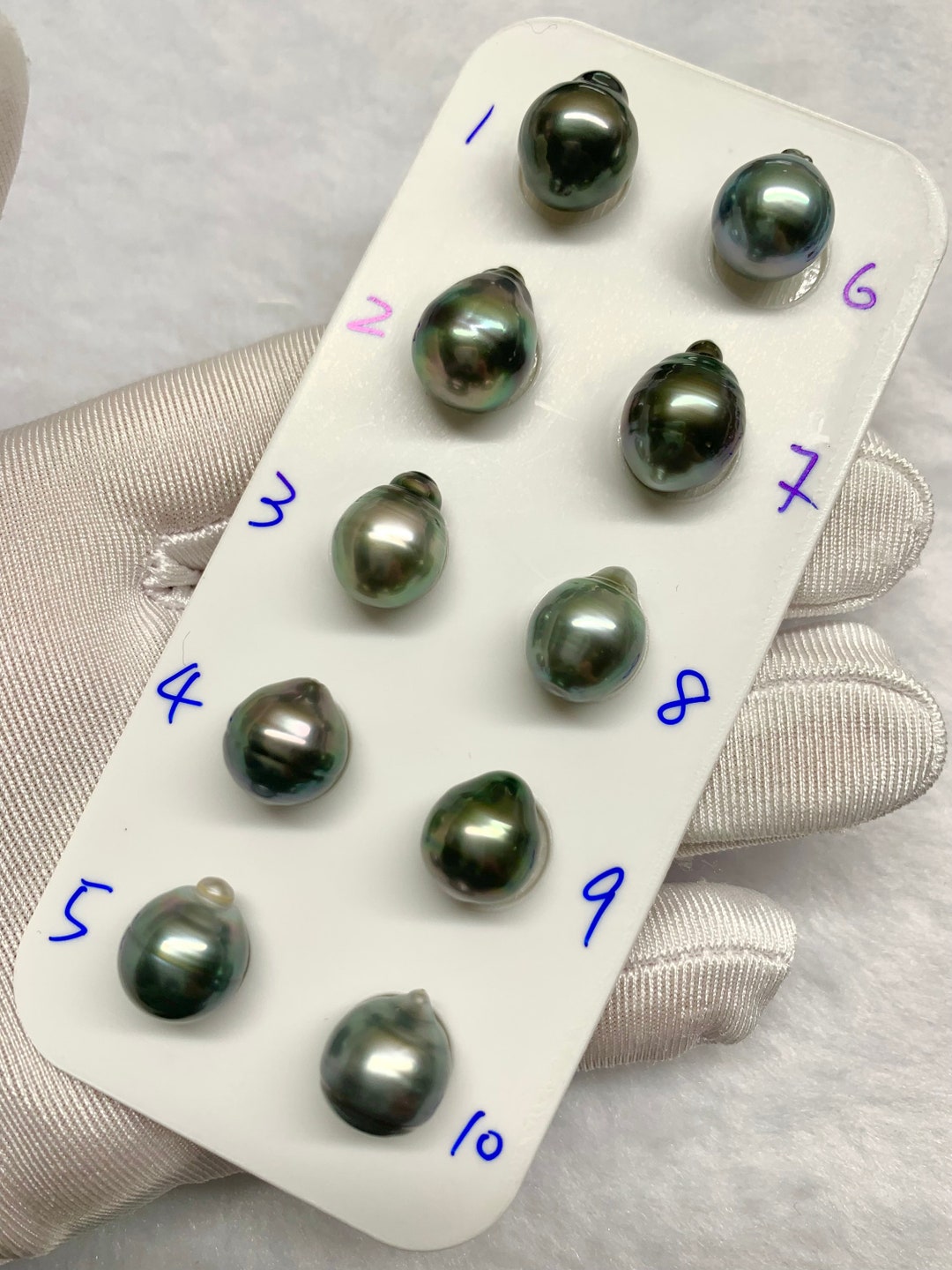 10-11mm Juicy Extra Luster, Oval/tear Drop/baroque Tahitian Cultured ...