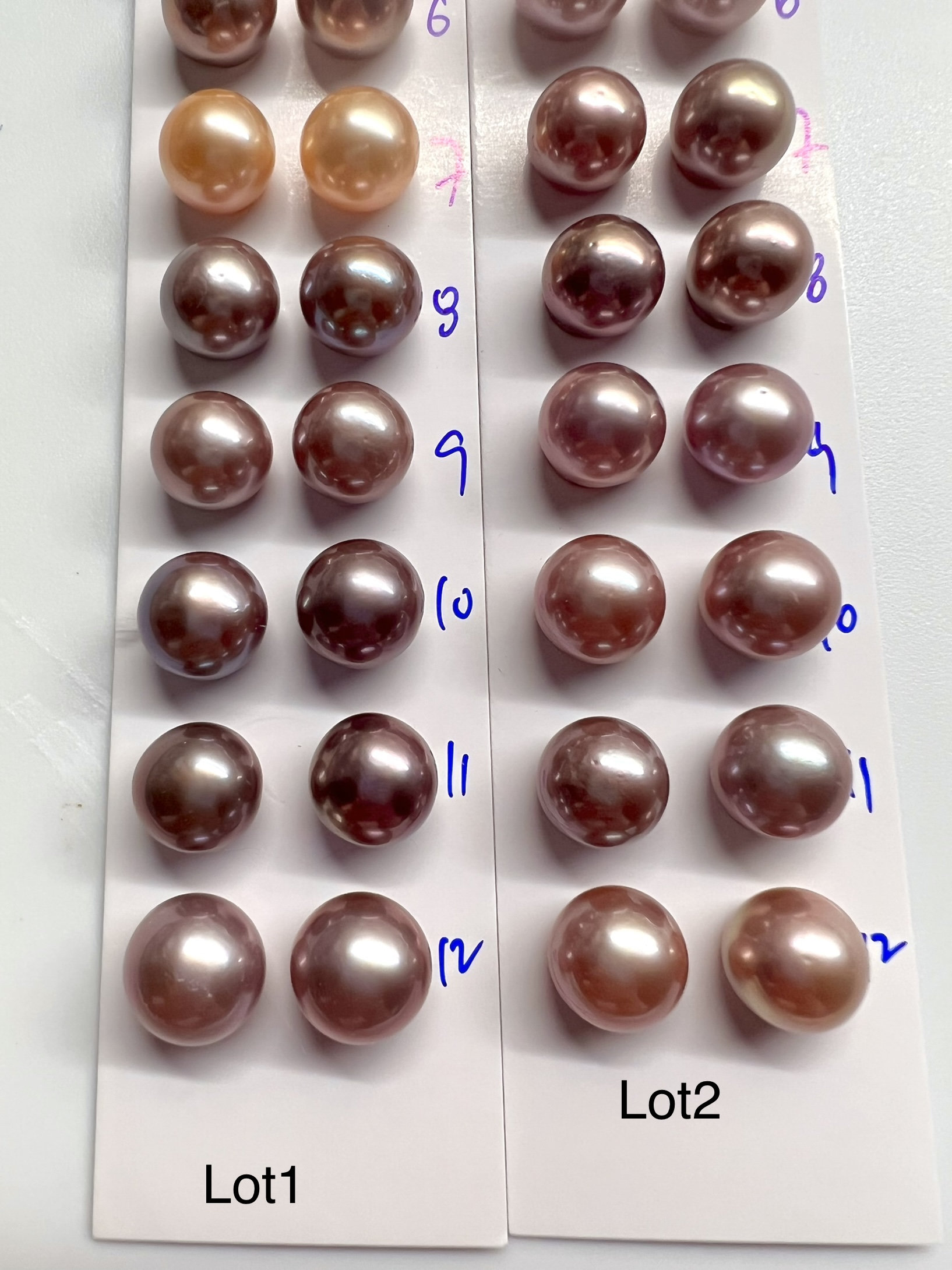 Edison Pearl, 11-12mm Edison Cultured Pearl, Thick Button, Near Round ...