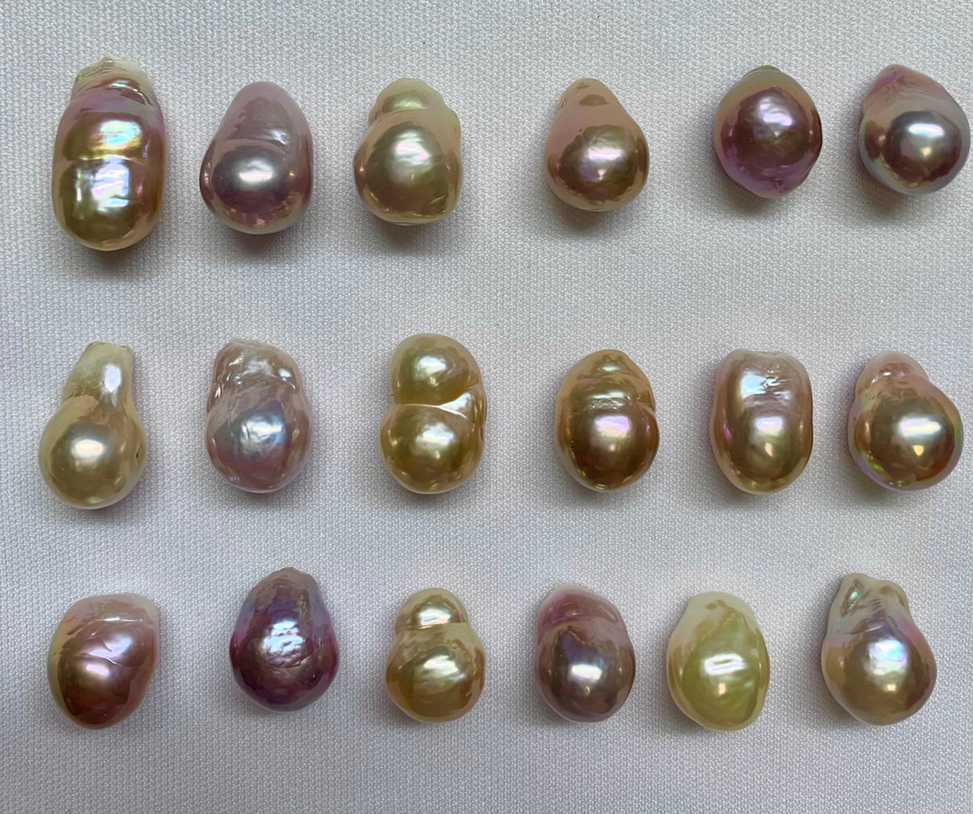 11-12mm Edison Pearl Drop Baroque With Metallic Luster Incredible ...