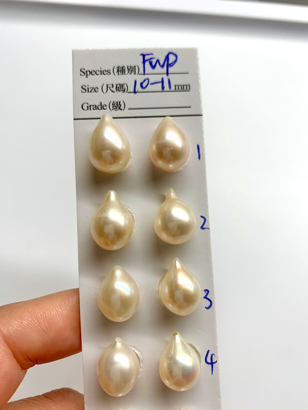 Rare Tear Drop Pearls! Natural Color! 10-11mm Freshwater Cultured Pearl ...