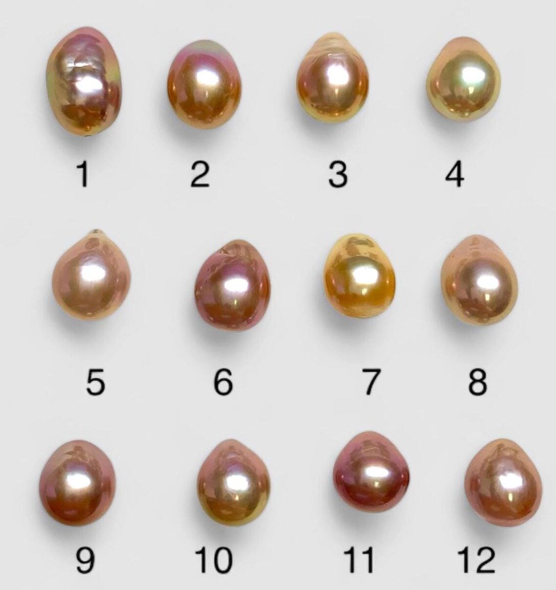 10-11mm Edison Pearl Drops With Blemishes, Amazing Lusters and All ...