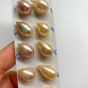 Rare Tear Drop Pearls! Natural Color! 9-10 Mm Freshwater Cultured Pearl ...