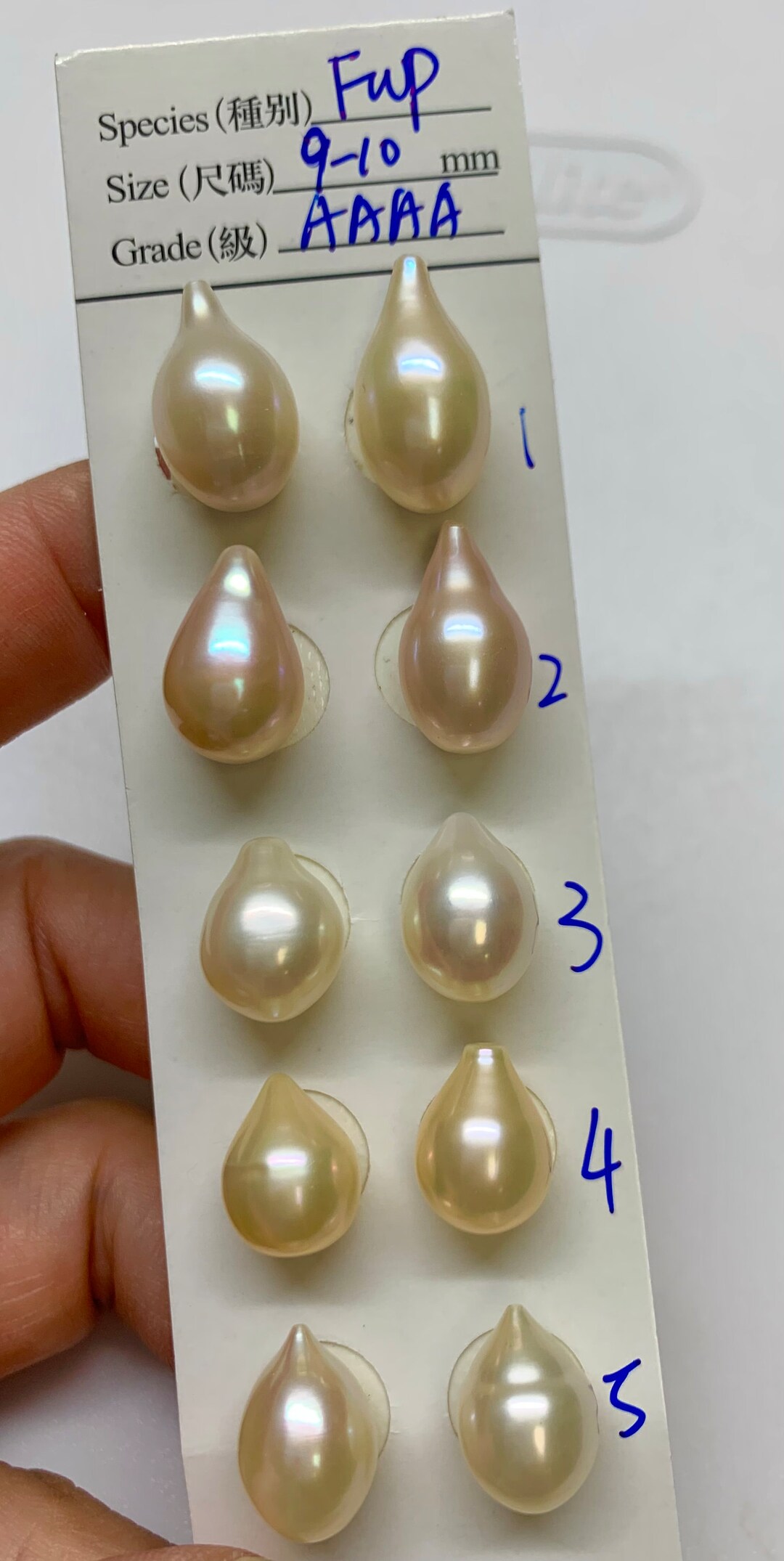 Rare Tear Drop Pearls Natural Color 9-10 Mm Freshwater Cultured Pearl ...