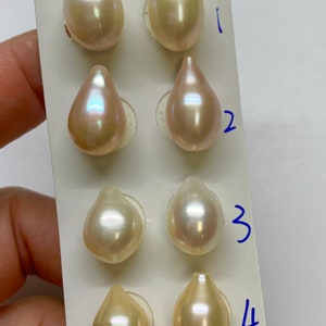 Rare Tear Drop Pearls Natural Color 9-10 Mm Freshwater Cultured Pearl ...