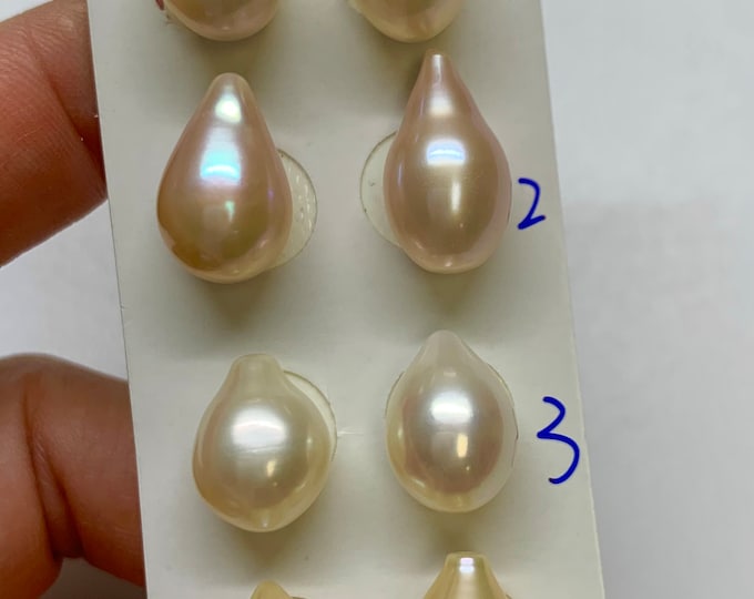 Rare Tear Drop Pearls! Natural Color! 9-10 Mm Freshwater Cultured Pearl ...