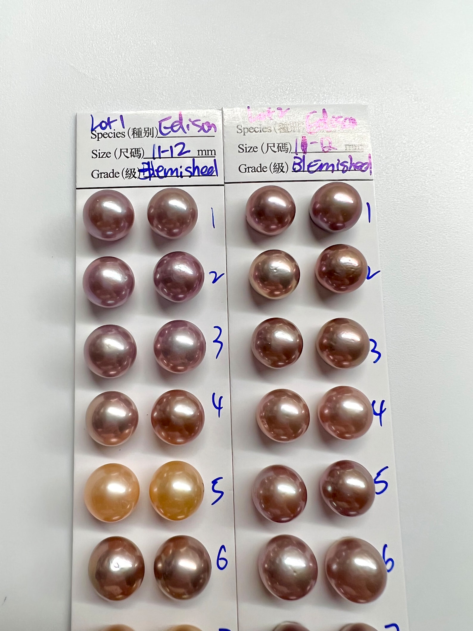 Edison Pearl, 11-12mm Edison Cultured Pearl, Thick Button, Near Round ...