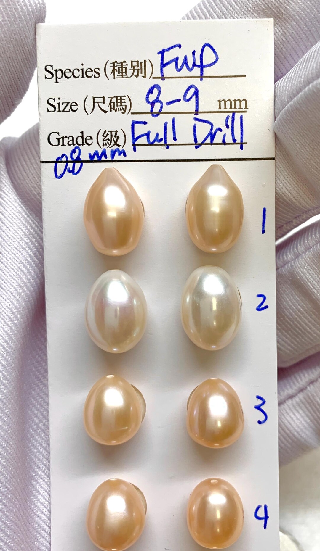Rare Tear Drop Pearls! Natural Color! AAA 8-9-10 Mm Freshwater Cultured ...