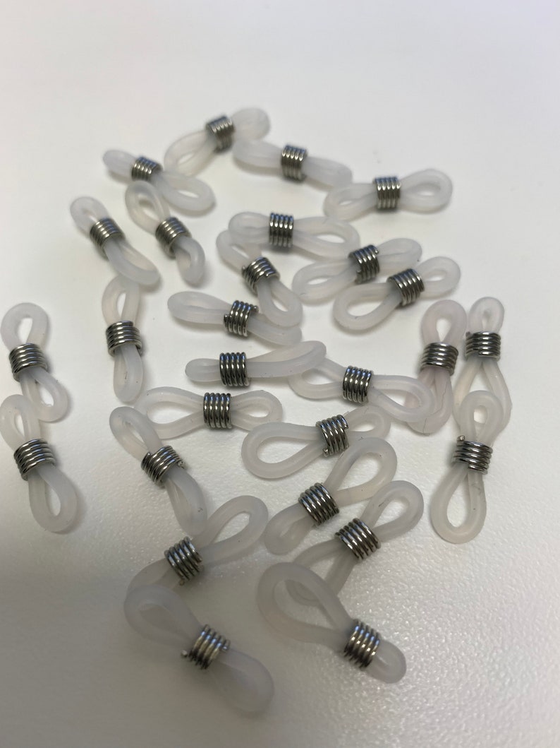 Rubber Eye Glass Holders Clear Loop Connector Spectacle | Etsy