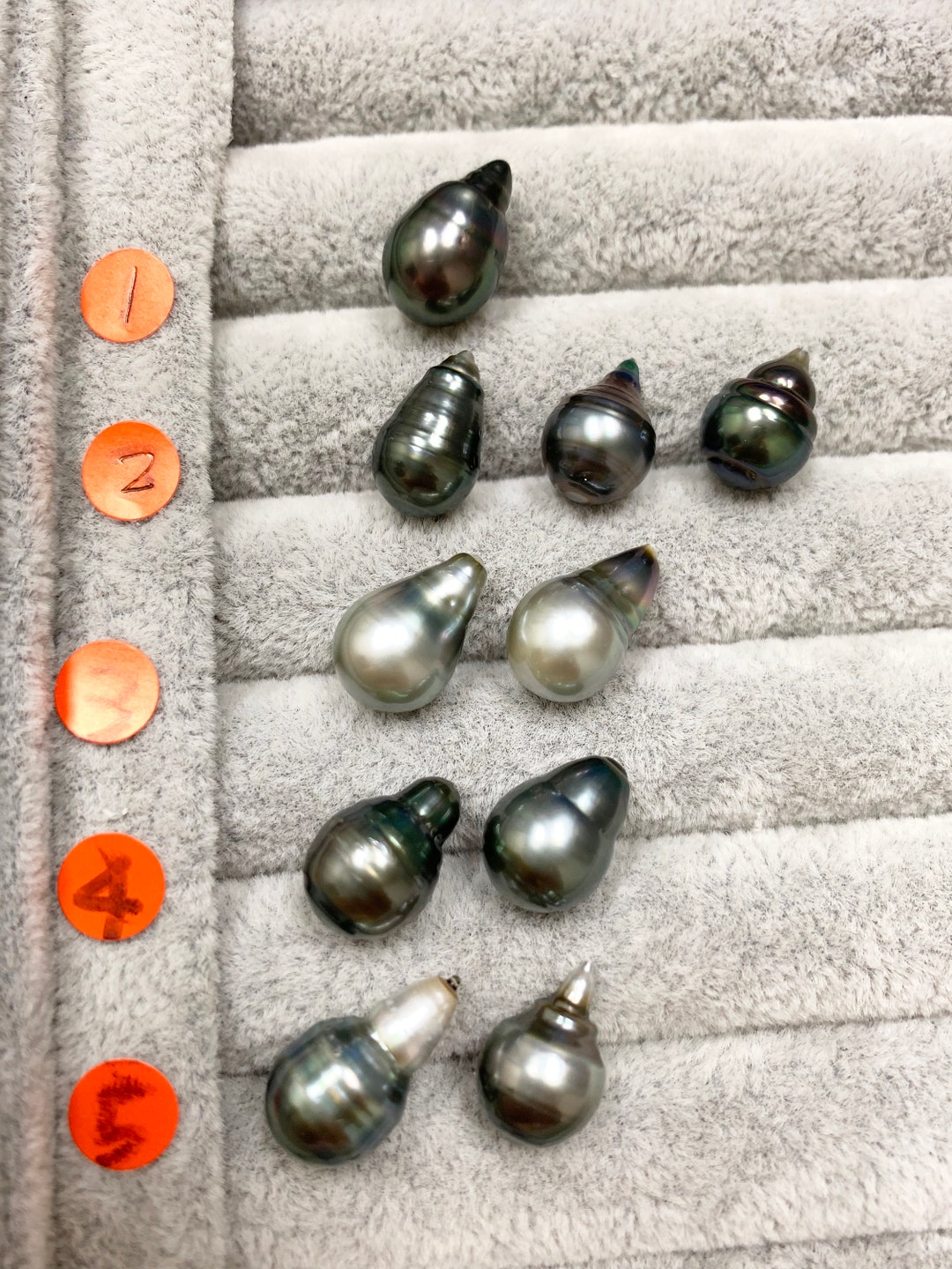 9-10mm Circle-drop/baroque Multi Color Tahitian Cultured Pearls, Loose ...