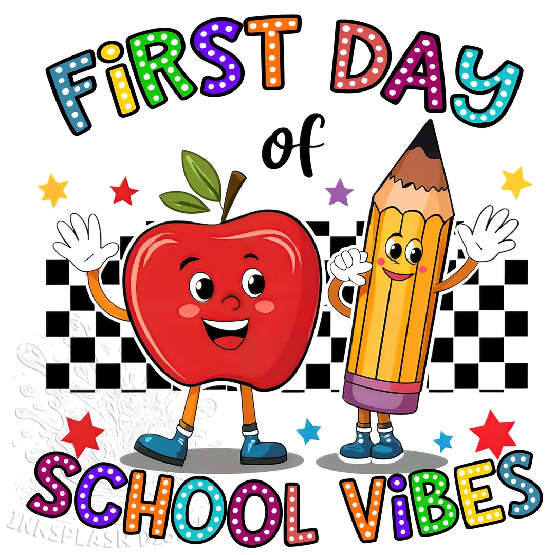 First Day of School Vibes Png, Retro Teacher Png, Teacher Bright ...