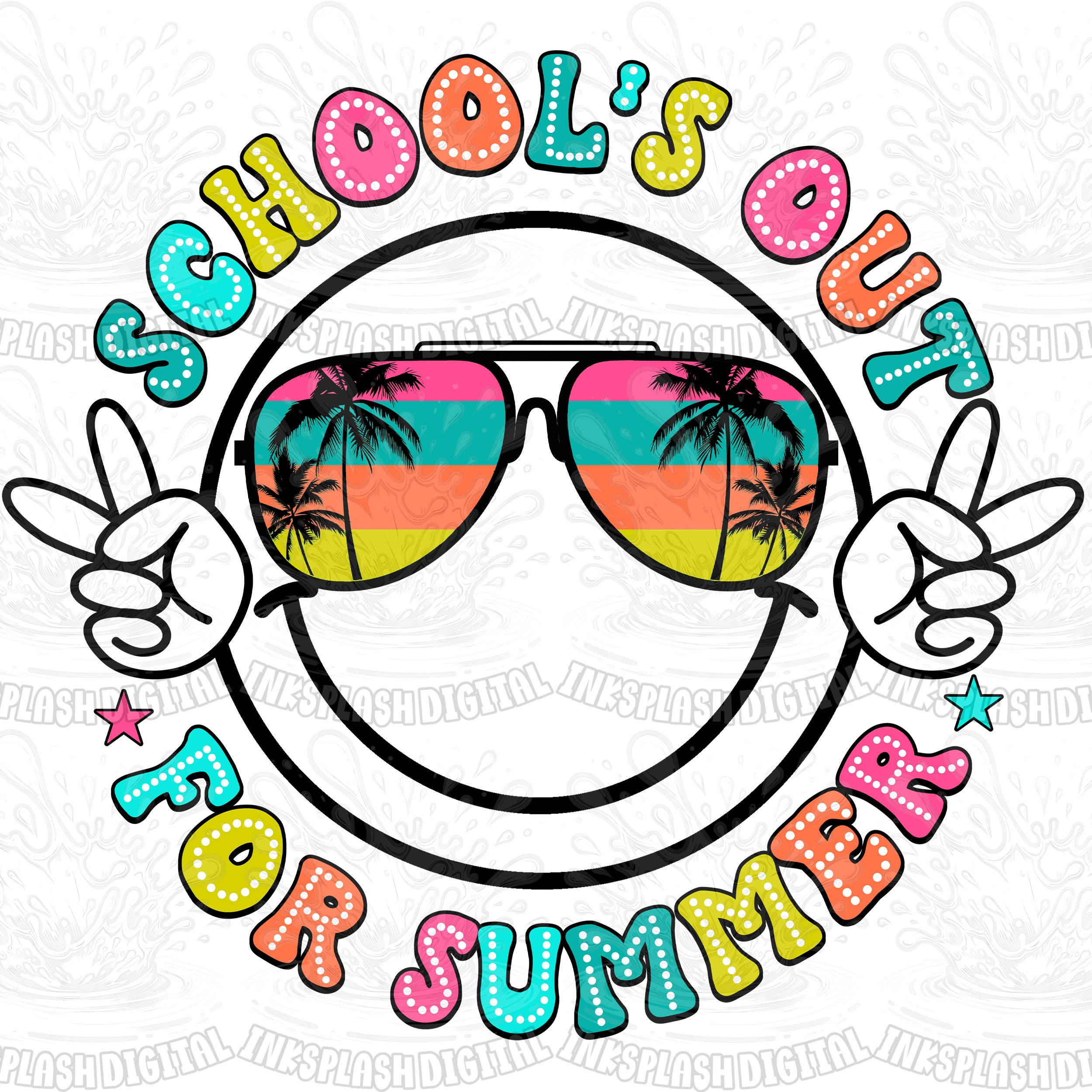 School's Out for Summer Png, Peace Out School Png, Last Day of School ...