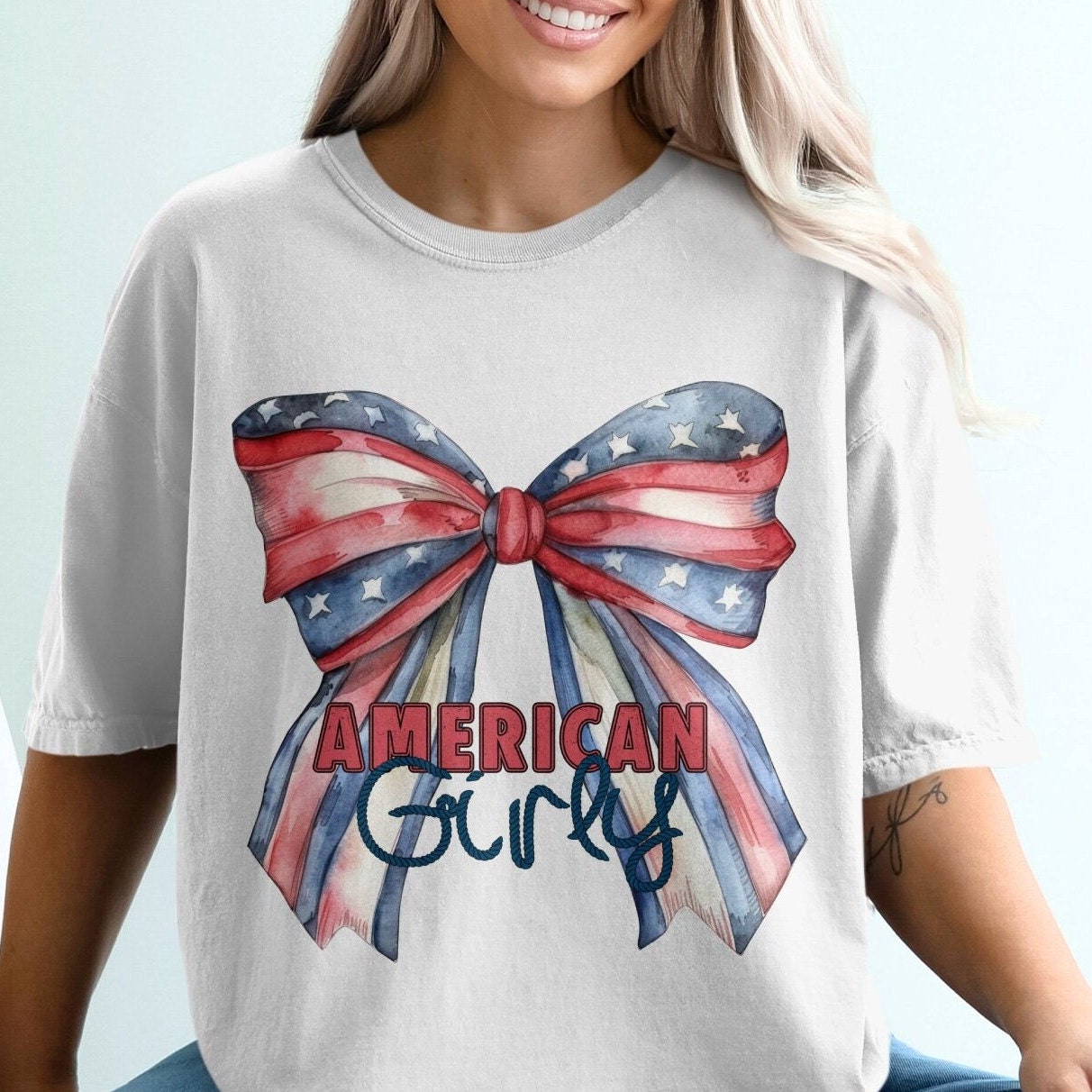 Coquette 4th of July PNG, American Girly Design (digital Download) - Etsy