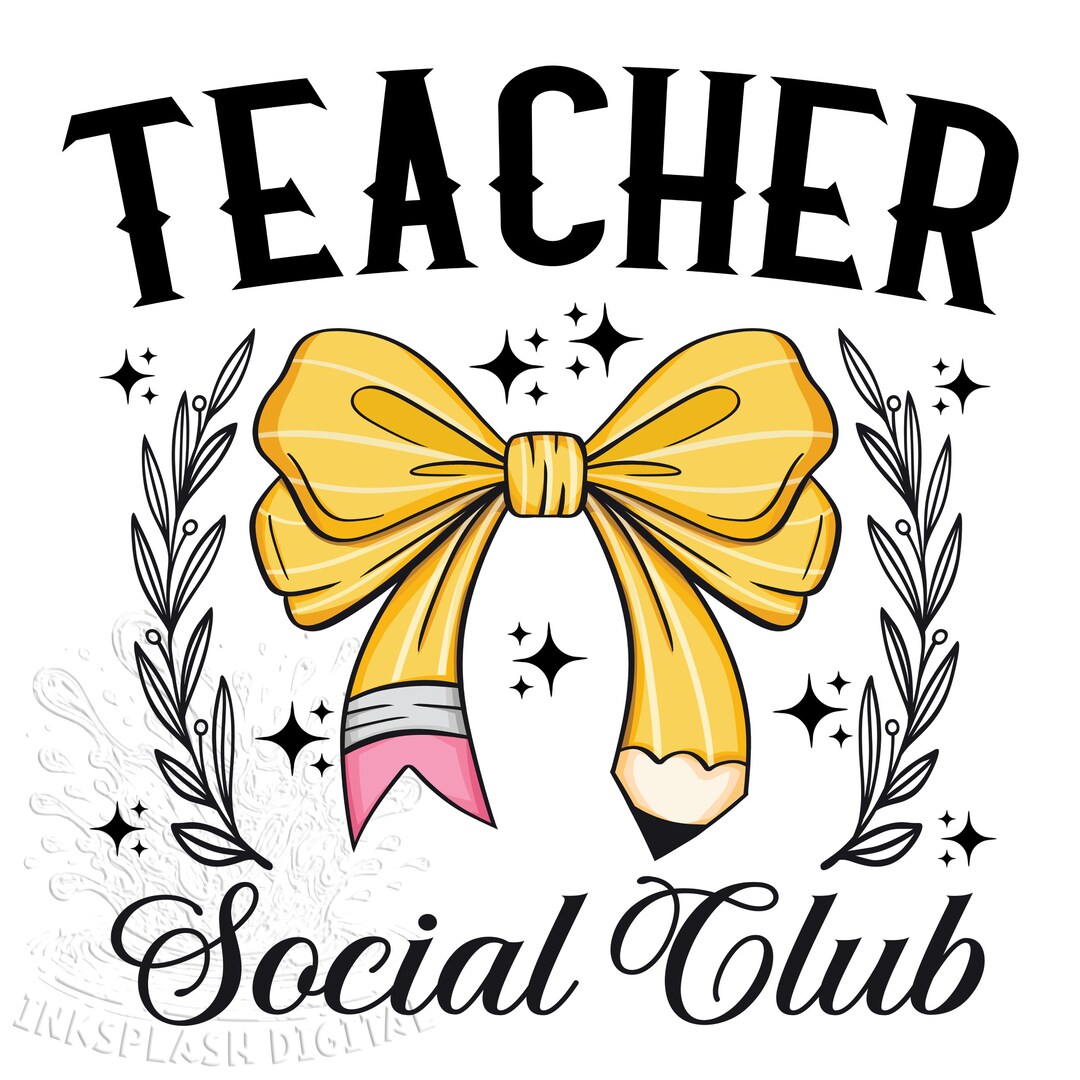 Coquette Teacher Pencil Png, Back to School Png, Teacher Appreciation ...