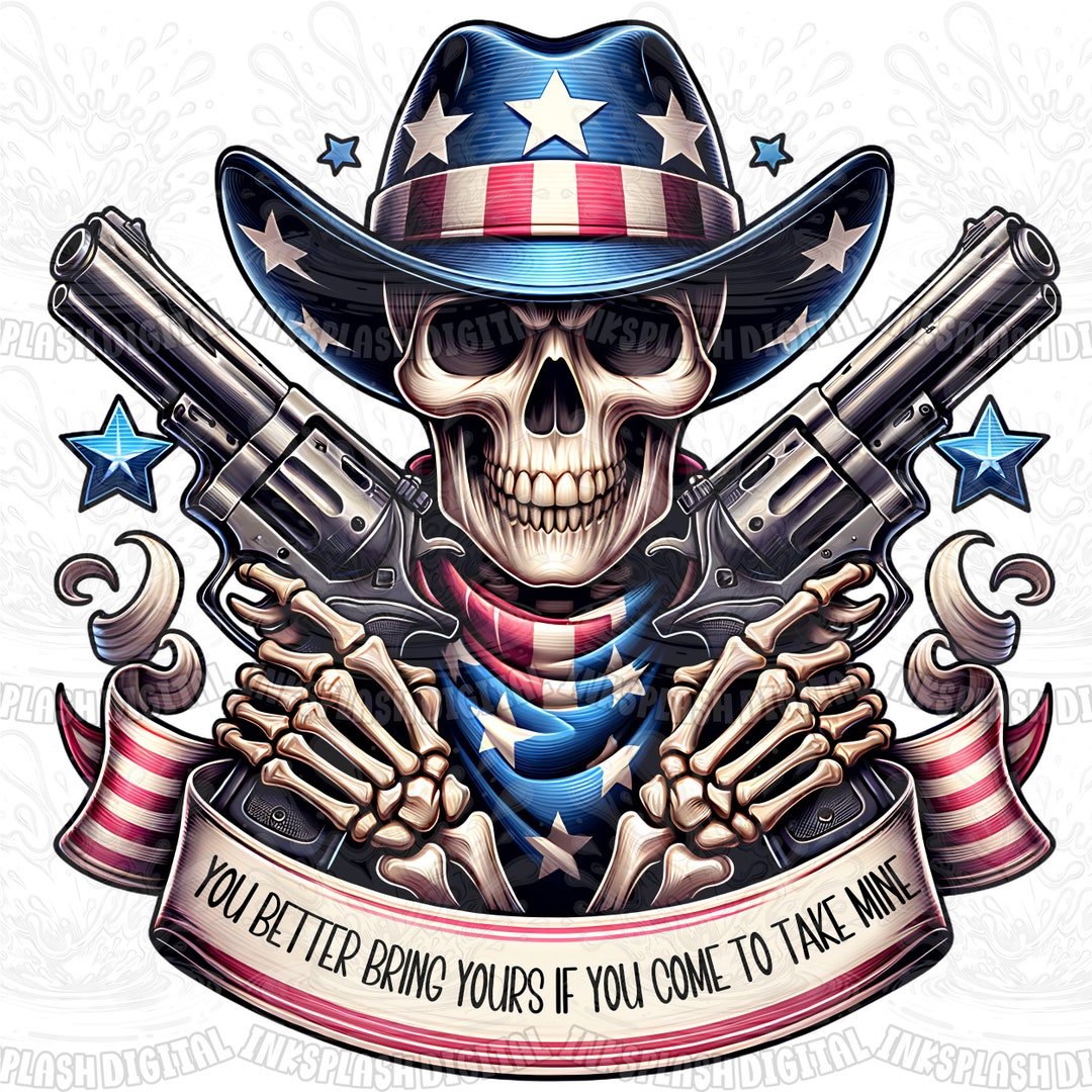 2nd Amendment PNG, Fourth of July Skeleton Clipart Png, Snarky Skeleton ...