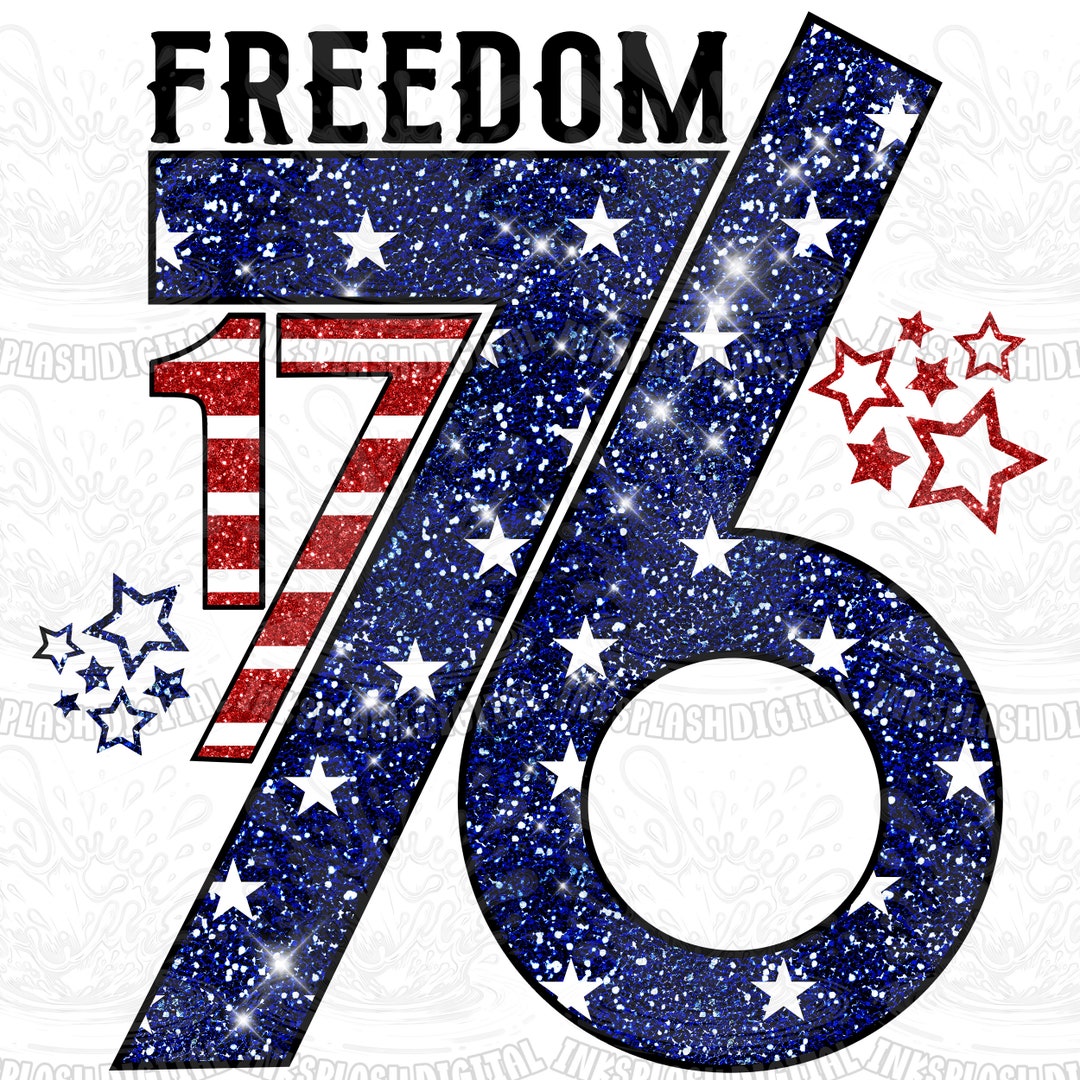 1776 Freedom 4th of July Png, Retro Glitter USA Flag Png, 4th of July ...