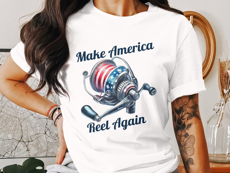 Make America Reel Again Png, Trump Png, Fishing Png, Sublimation Design ...