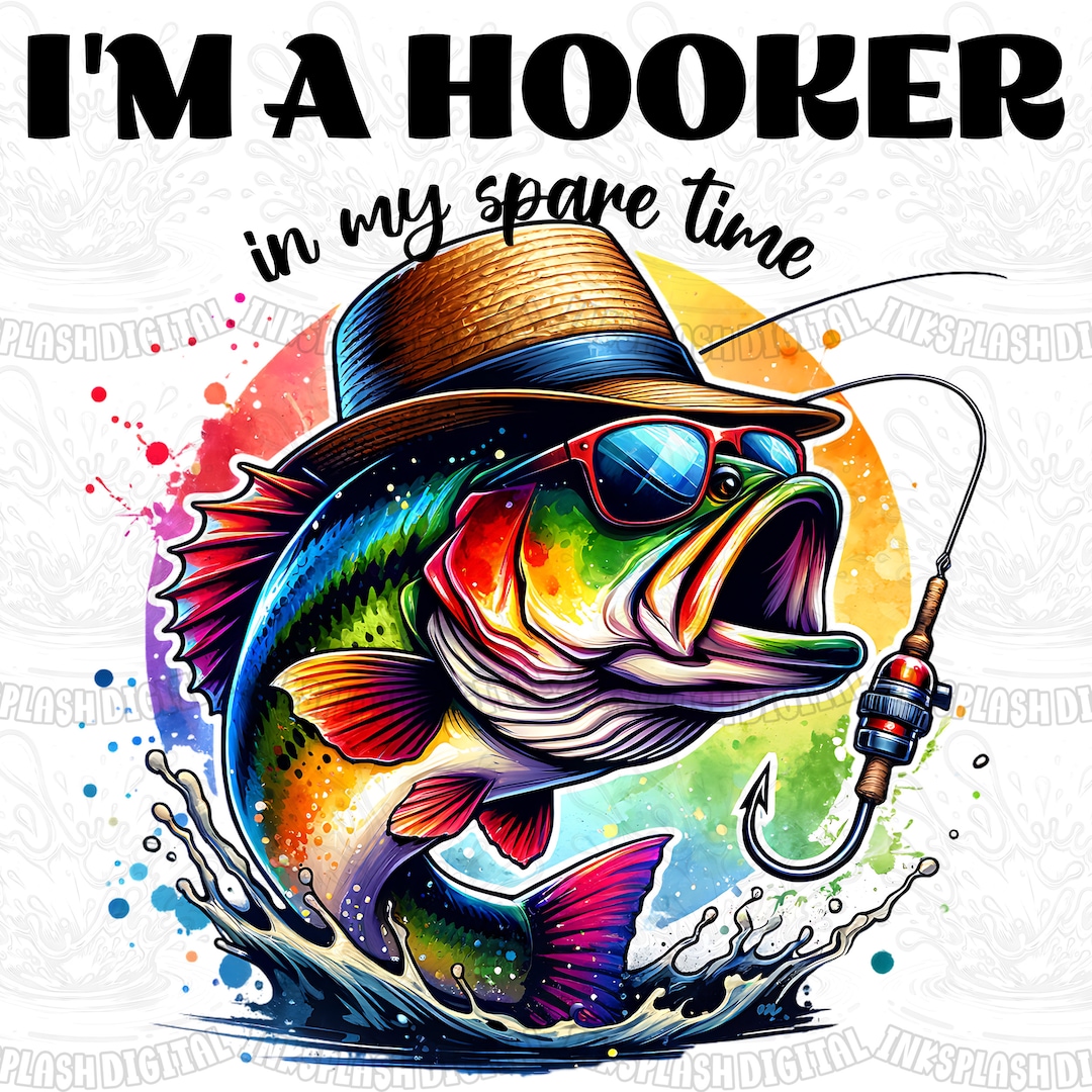 Colorful Weekend Hooker Png, Fishing, Funny Fishing Png, Fishing ...