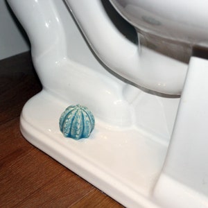 Ceramic Toilet Bolt Caps, Set of 2 Cactus in a Deep Turquoise Glaze - Etsy