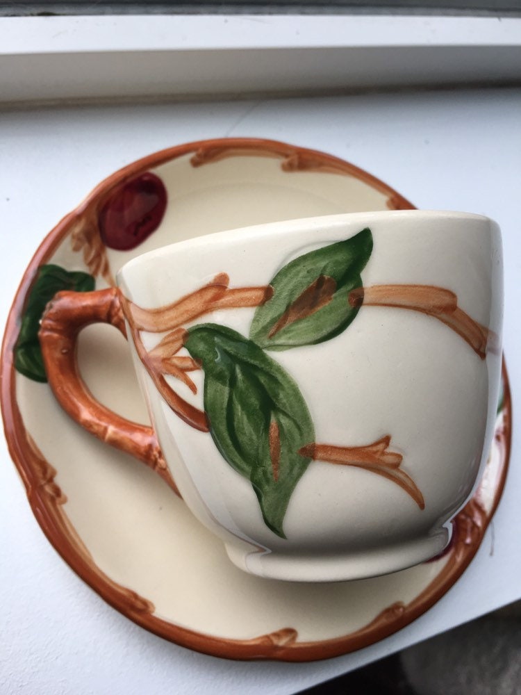 Franciscan Cups and Saucers, Two Sets in Apple Pattern - Etsy