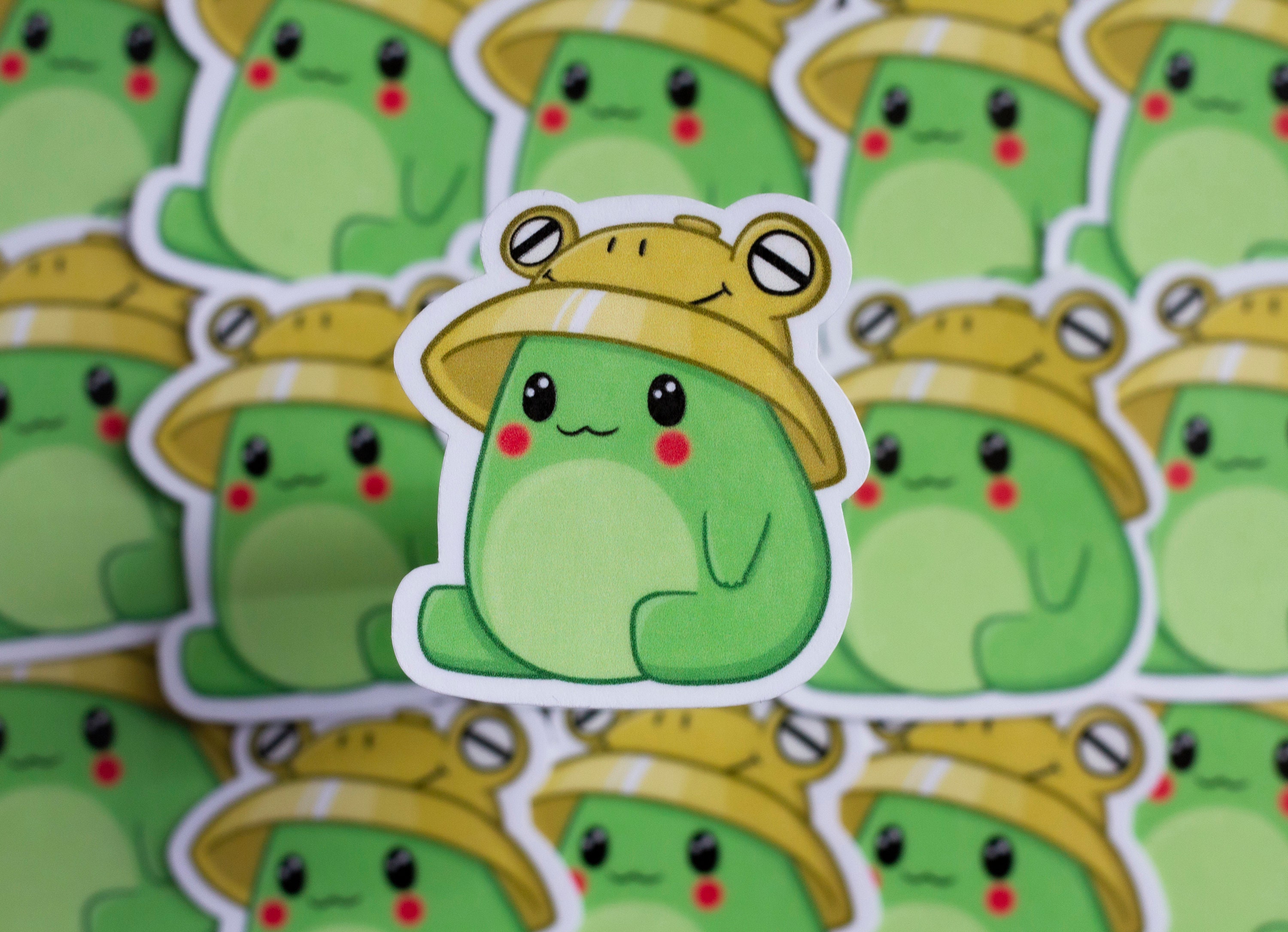 Cute Froggy Stickers | 4.5cm X 4cm | Water Resistant | for Laptops ...