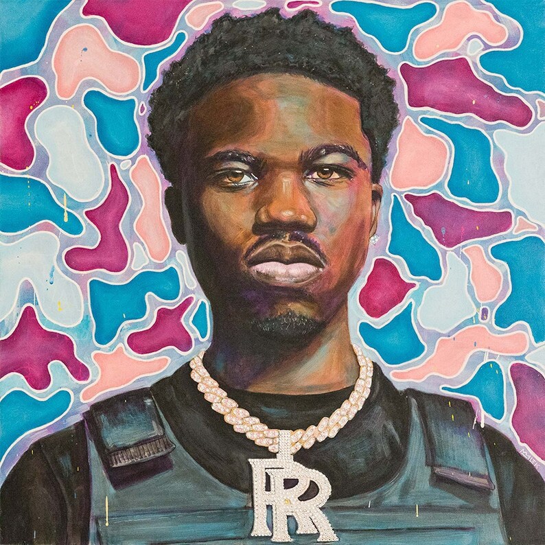 Roddy Ricch 24x24 Acrylic Painting on Canvas Made by Malik - Etsy