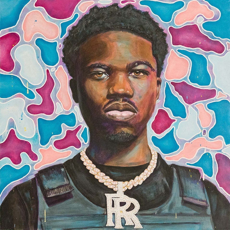 Roddy Ricch 24x24 Acrylic Painting on Canvas Made by Malik - Etsy