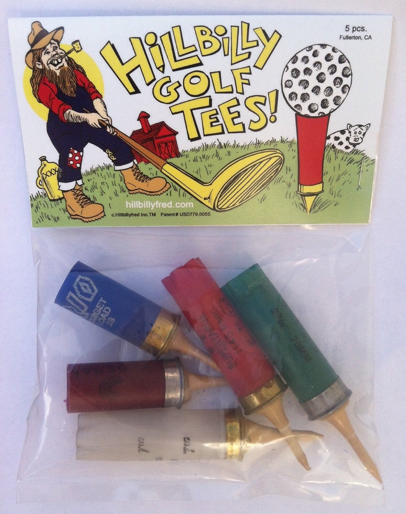 Hillbilly Golf Tees, Funny Golf Gifts, Set of 5 Golf Tees, Novelty Golf ...