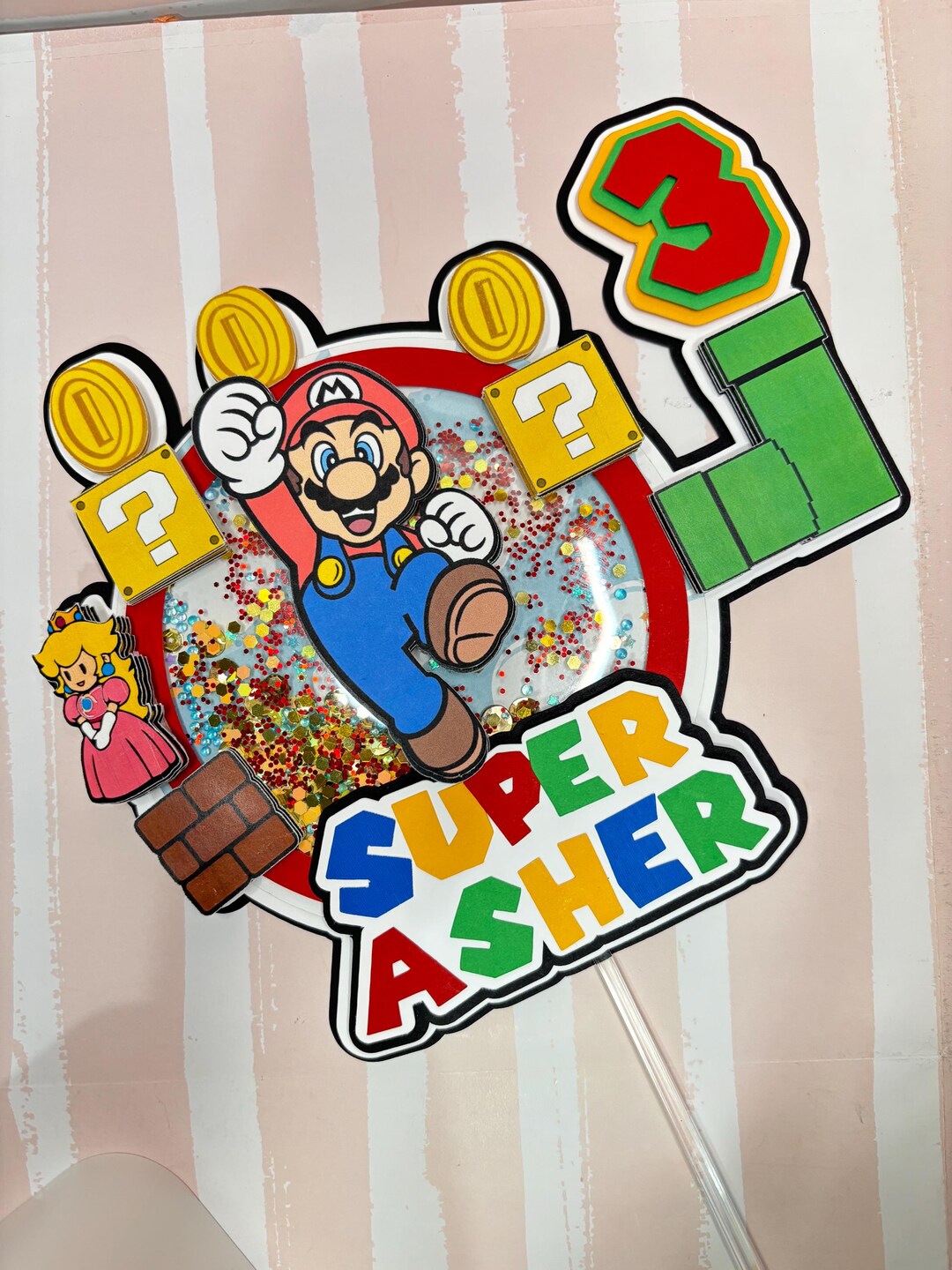 Super Mario Cake Topper/mario Party/birthday Party/party Decor - Etsy