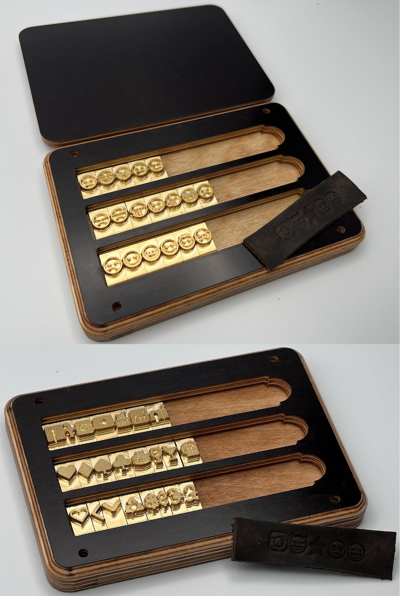 Custom Alphabet Leather Brass Stamp Type Set Interchangeable | Etsy