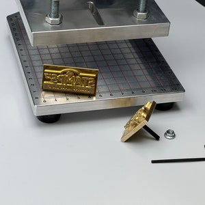 Custom Brass Stamp for Leather With Mounting, Leather Stamp, Wood Stamp ...