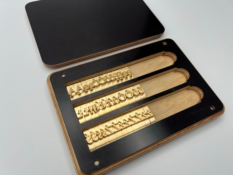 Custom Alphabet Leather Brass Stamp Type Set Interchangeable | Etsy