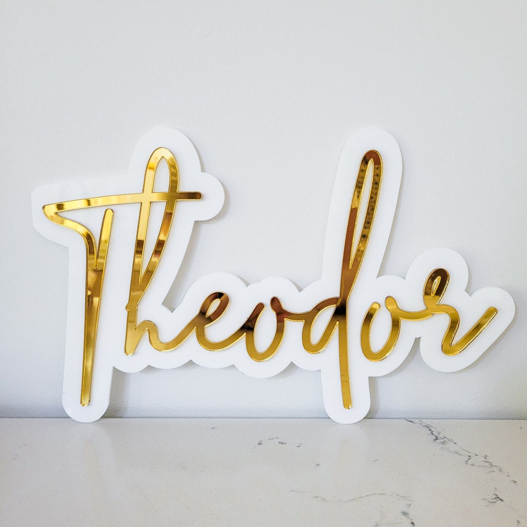 Personalized Name Wall Sign Baby Shower Gift Nursery Decor Laser Cut ...