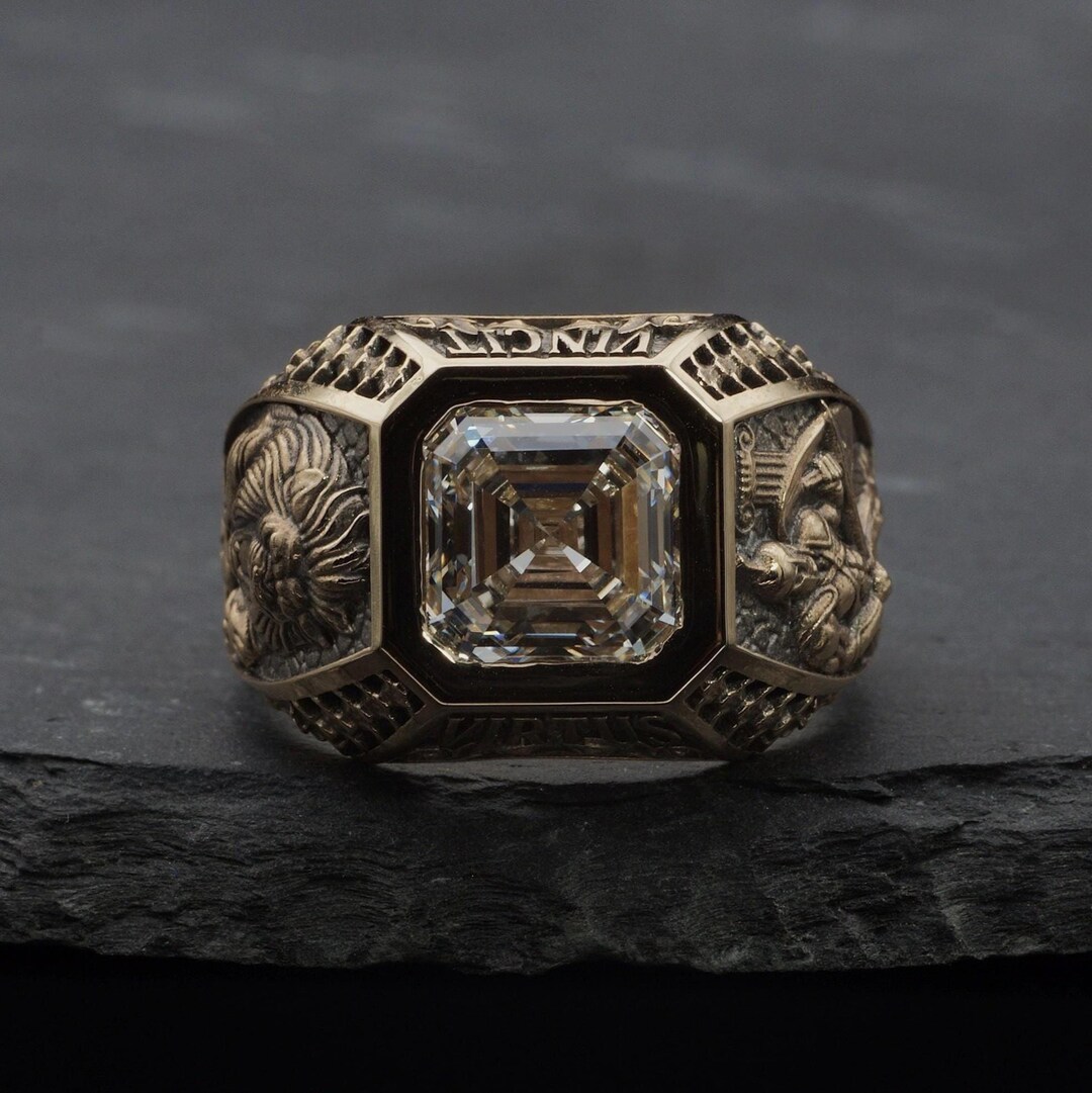 Spartan Ring, Warrior Ring, Gladiator Ring, Lion Ring, 14k Yellow Gold ...