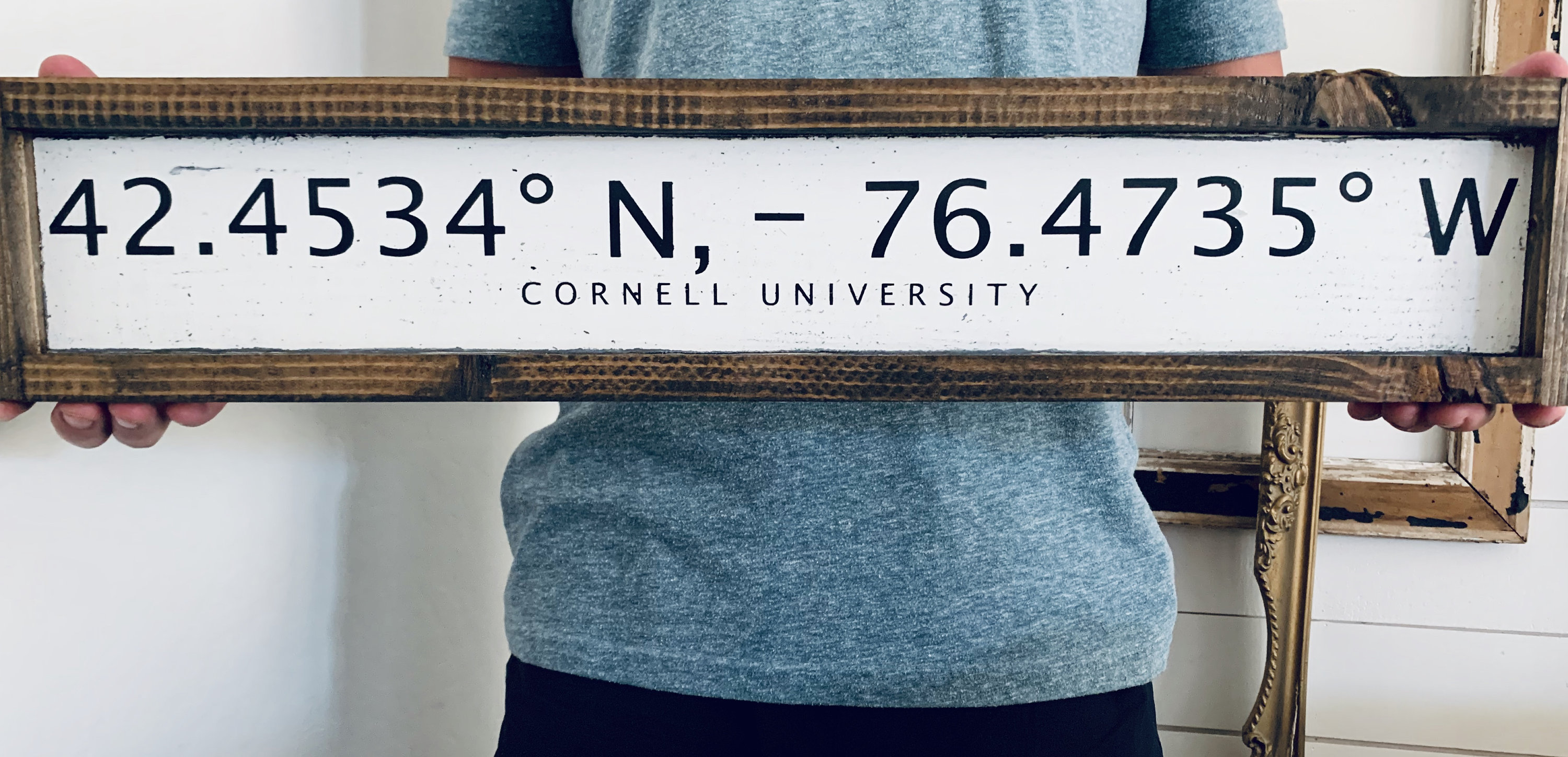 Cornell University CU Longitude and Latitude Sign | Etsy