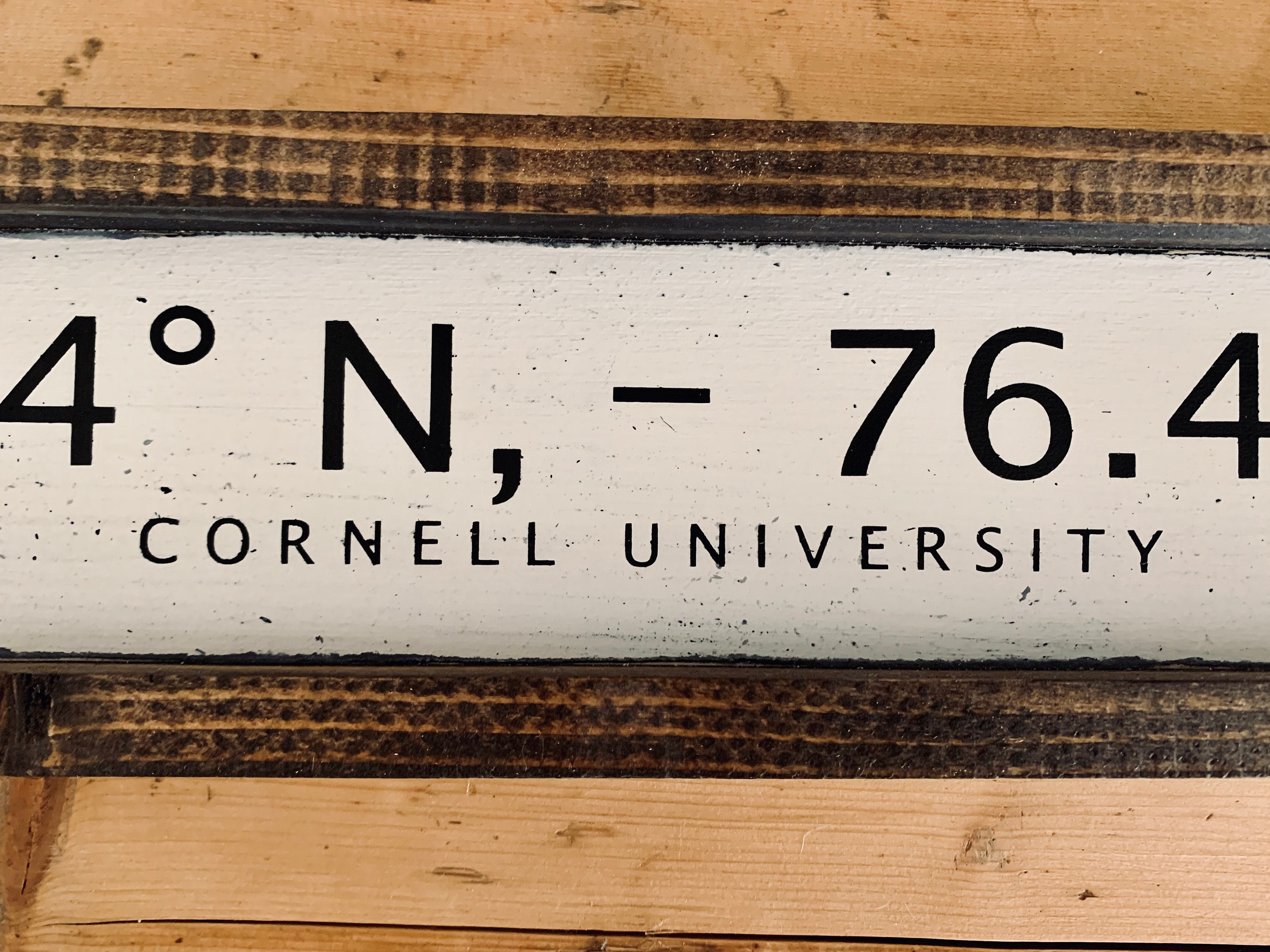 Cornell University CU Longitude and Latitude Sign | Etsy