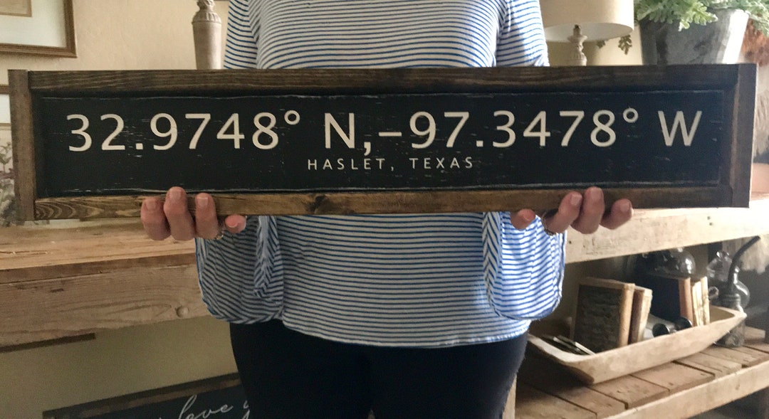 Haslet, Texas | (TX) | Graduation | Wedding| Gift | Coordinate Sign ...