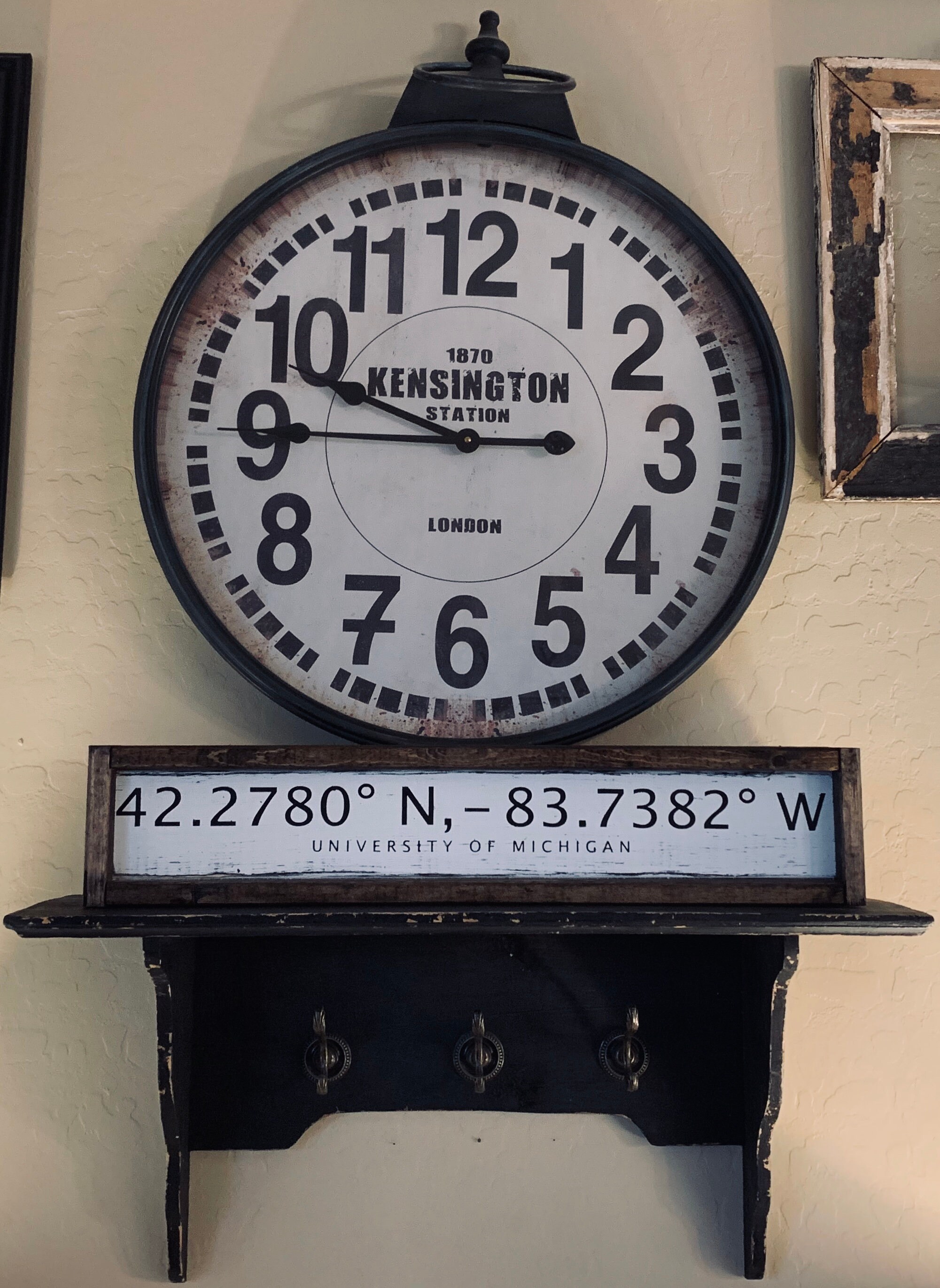 University of Michigan M Longitude and Latitude Sign | Etsy