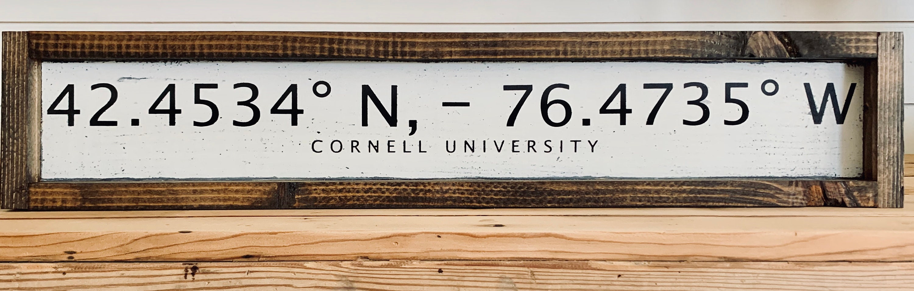 Cornell University CU Longitude and Latitude Sign | Etsy