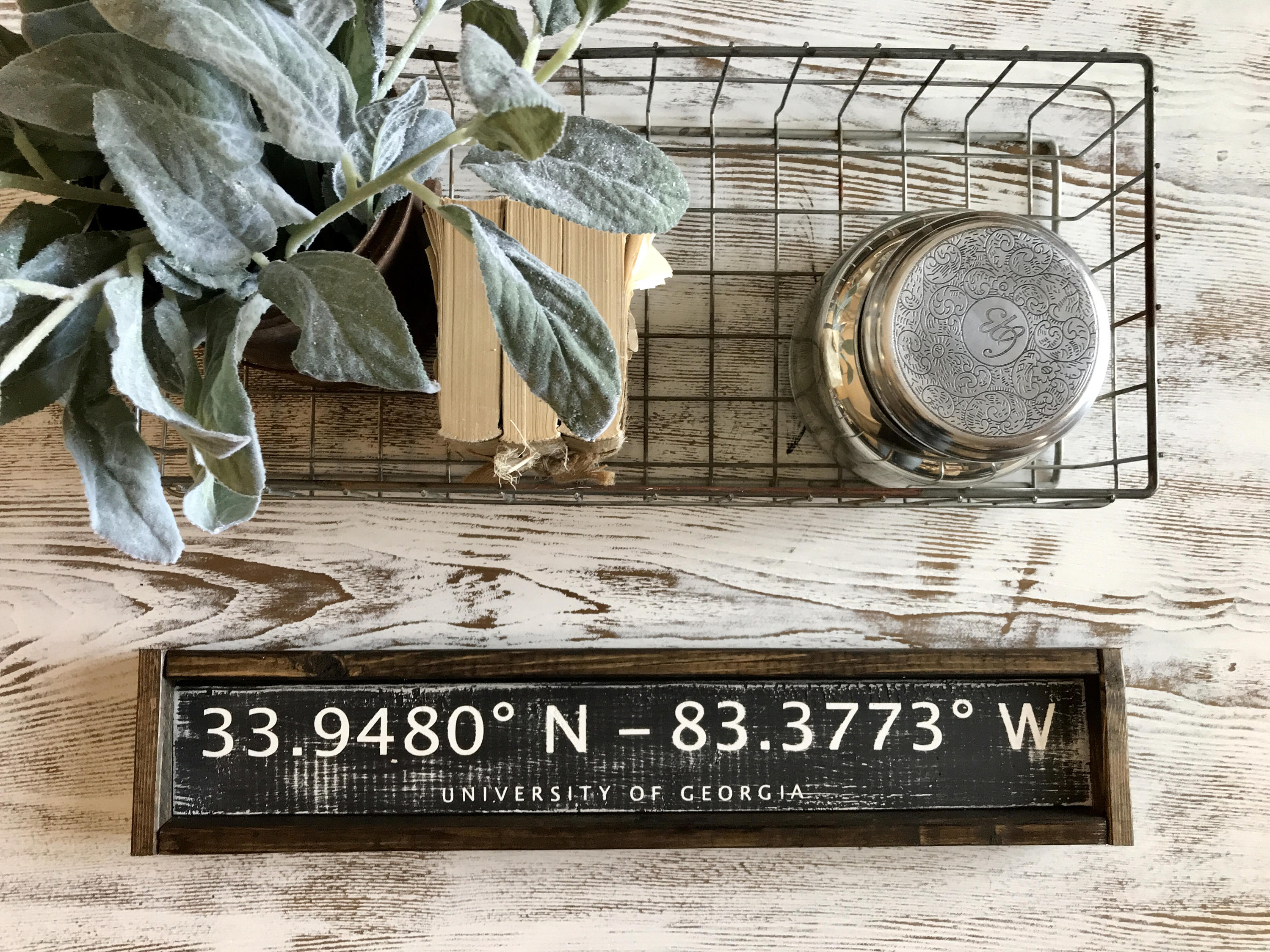 University of Georgia | (UGA) | Longitude and Latitude Sign | Rustic ...