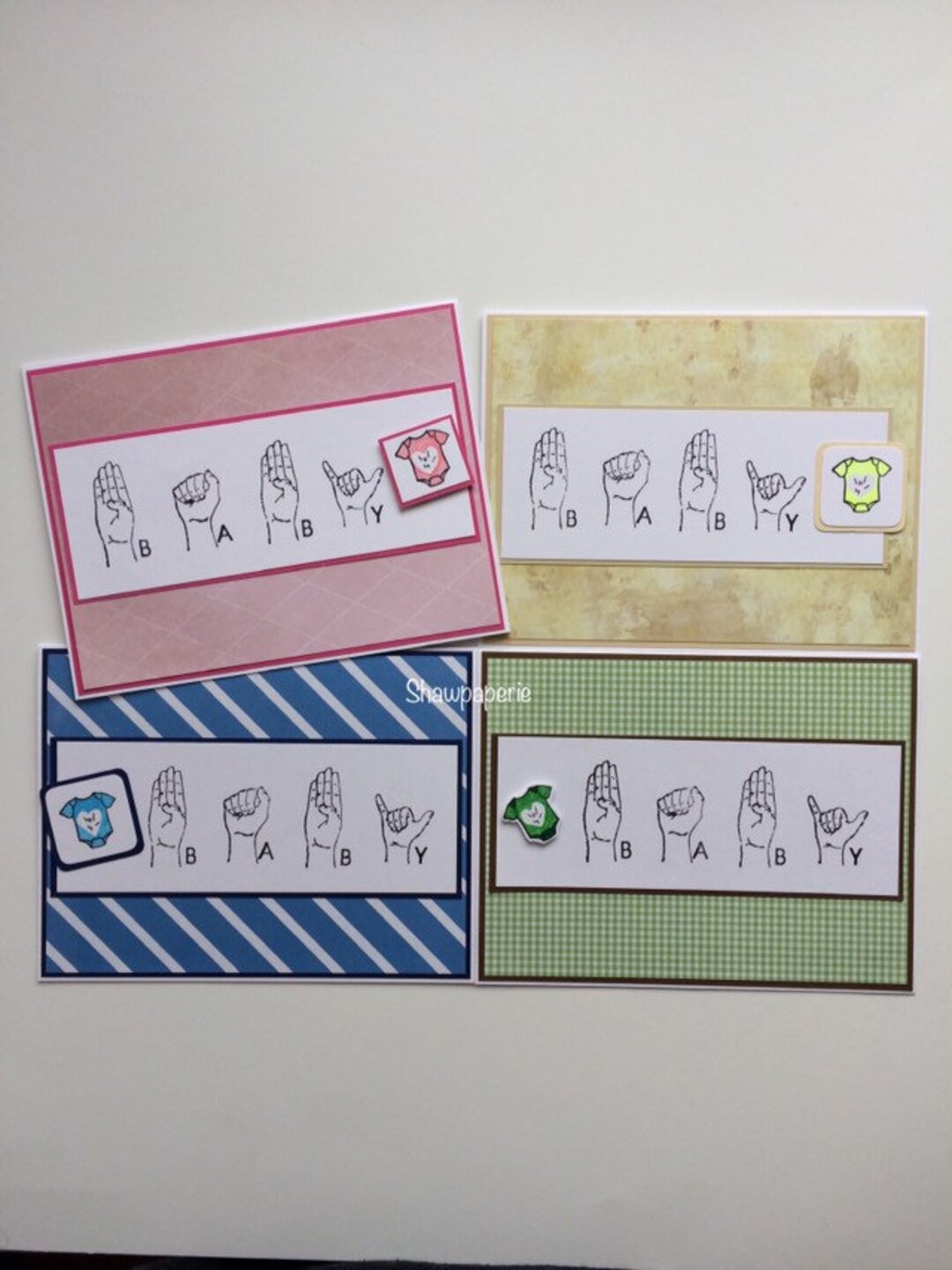ASL Baby Shower Card - Handmade - Etsy