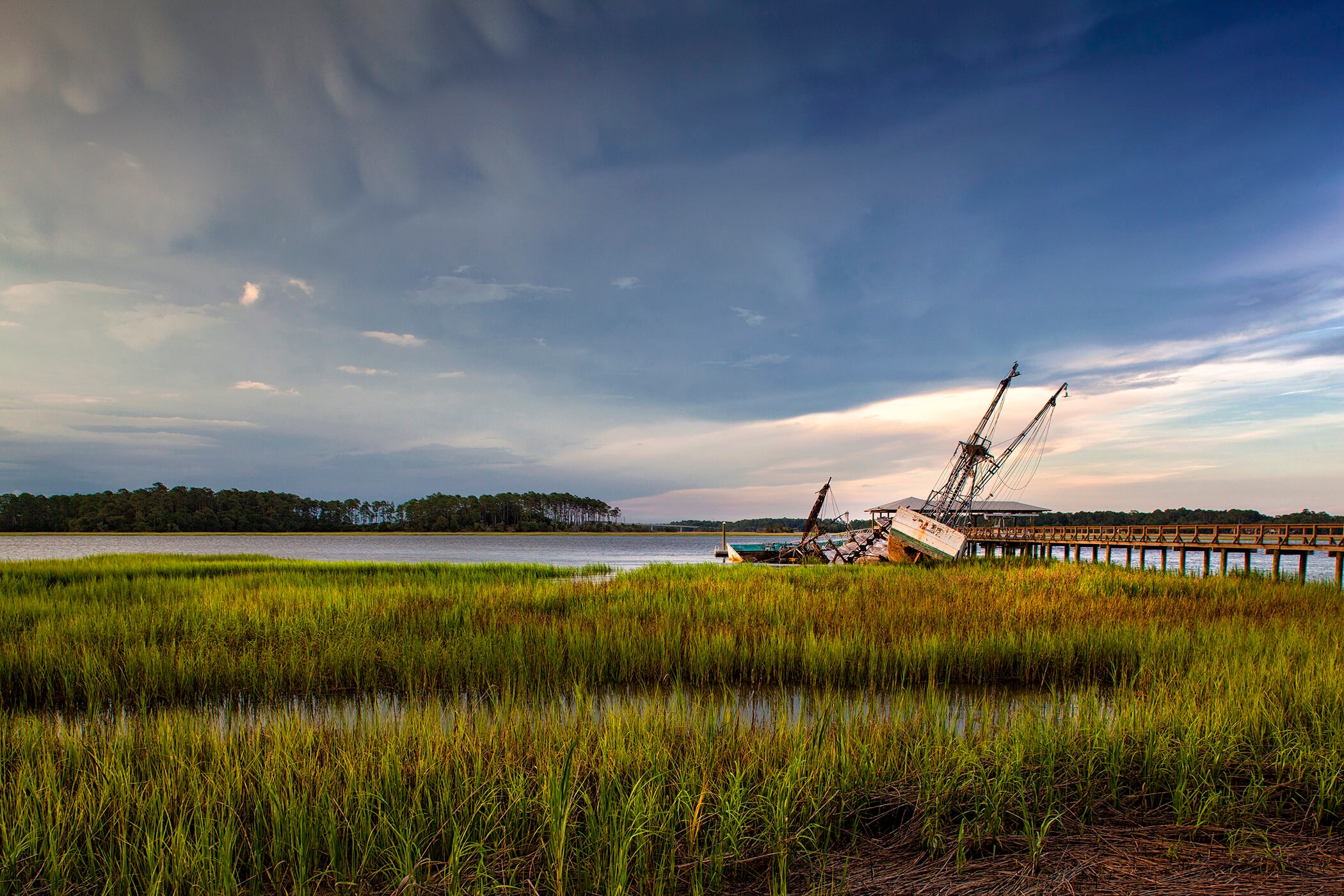 Boat, Shrimp Boat, Shipwreck, Photograph, Low Country Art, Marsh ...