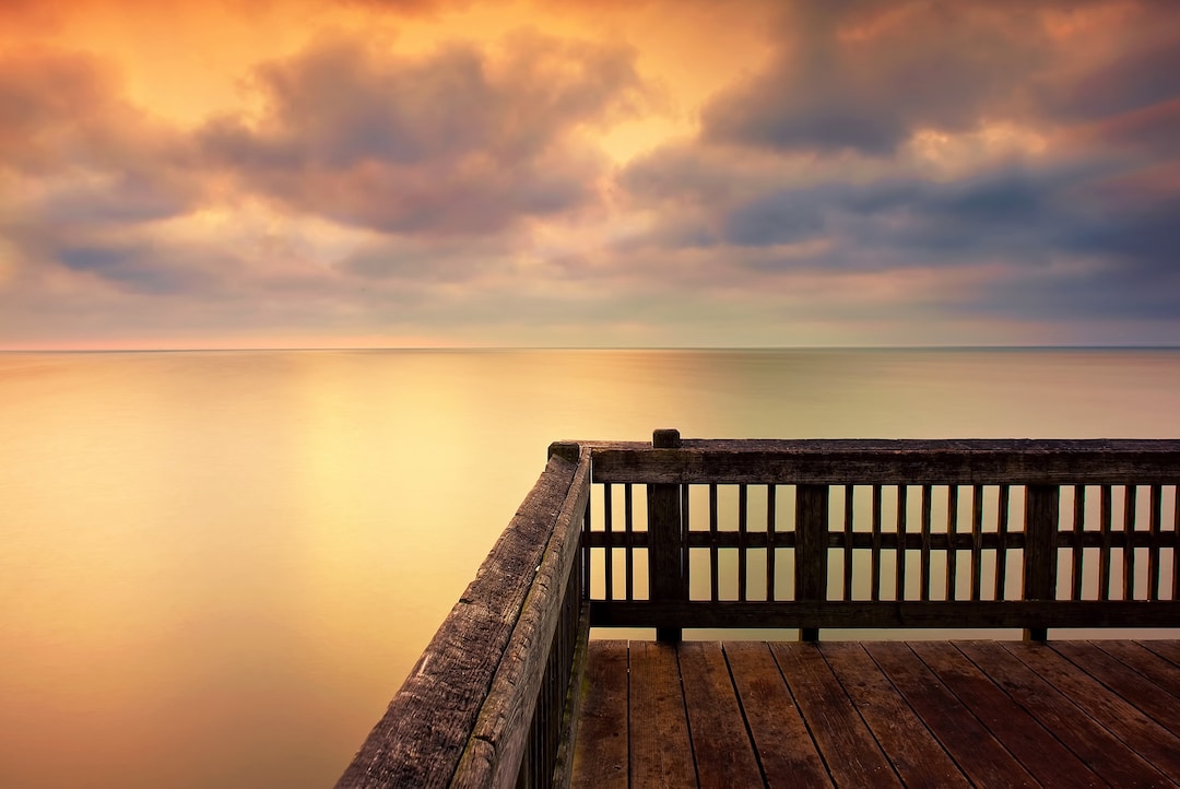 Tybee Island, Savannah, Georgia, Ocean, Seascape Photograph, Low ...