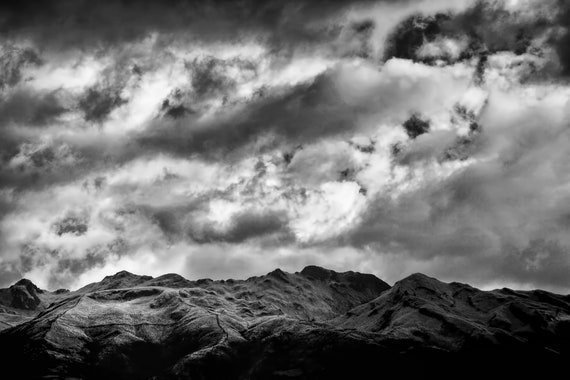 Black and White Photography Landscape Mountains Andes | Etsy