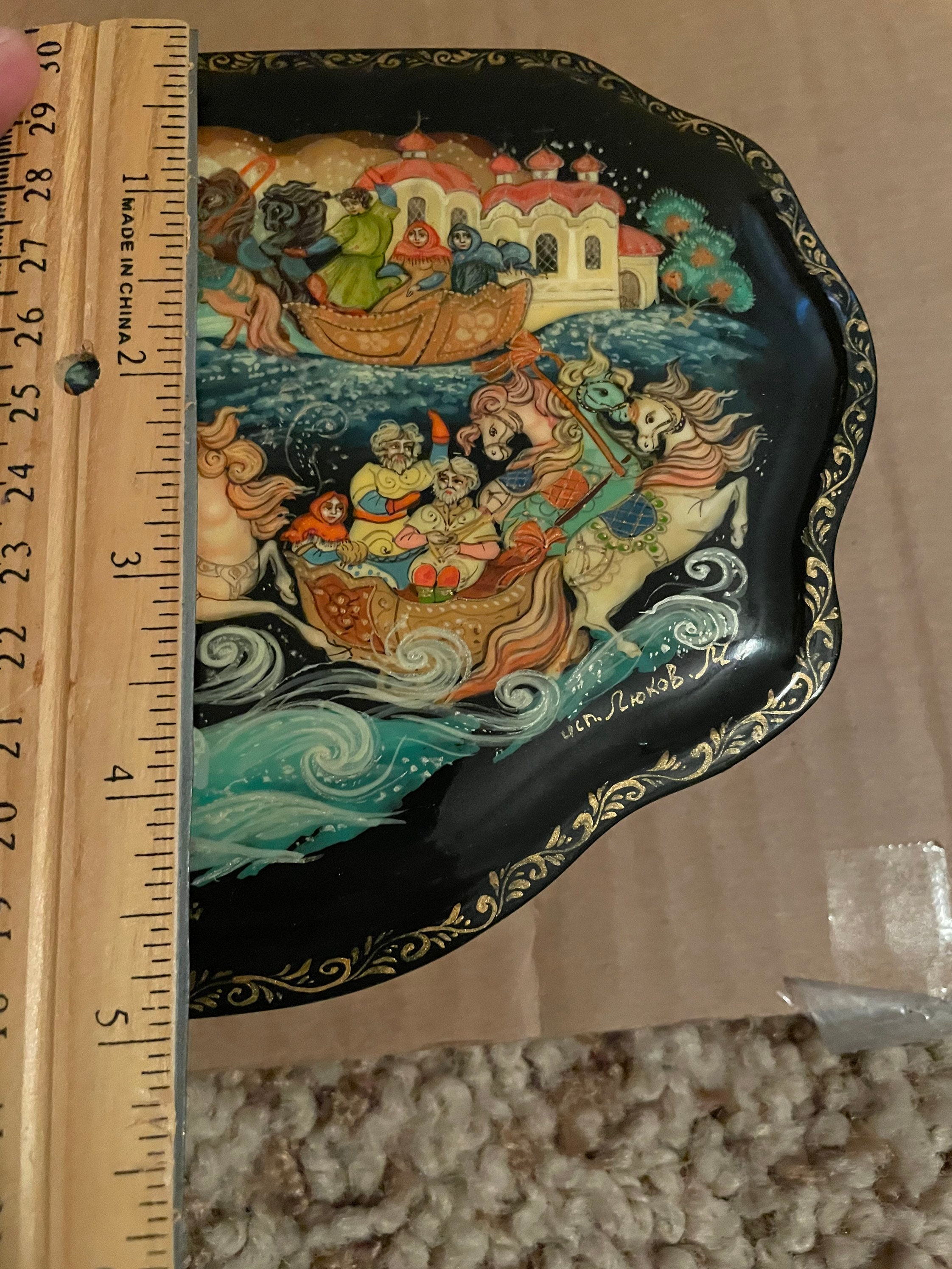 Vintage Russian Lacquer Box - Etsy