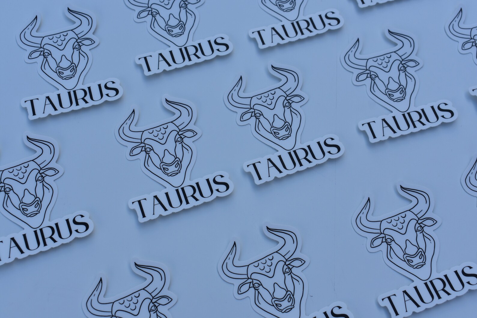 Taurus Line Drawn Astrology Sticker Simple Zodiac Sign - Etsy