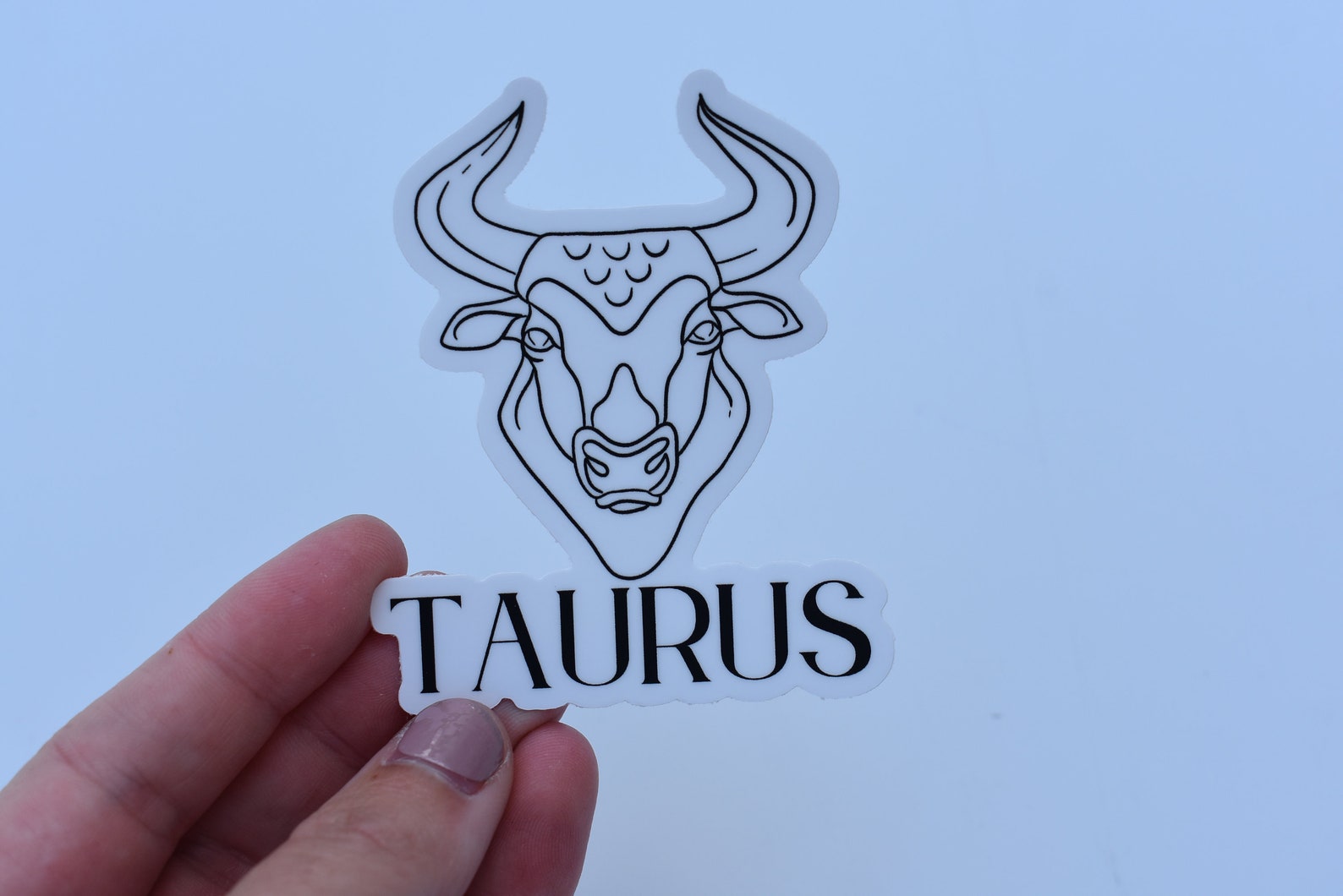 Taurus Line Drawn Astrology Sticker Simple Zodiac Sign - Etsy