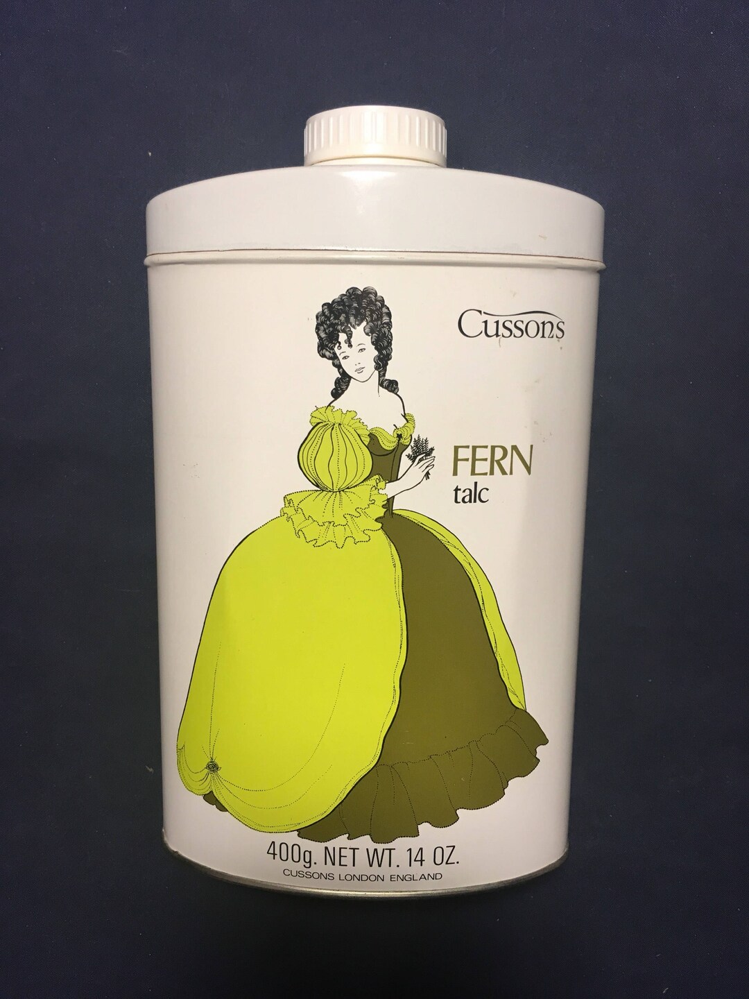 Vintage Cussons Fern Talc Tin Talcum Powder Empty 400g Tin. - Etsy