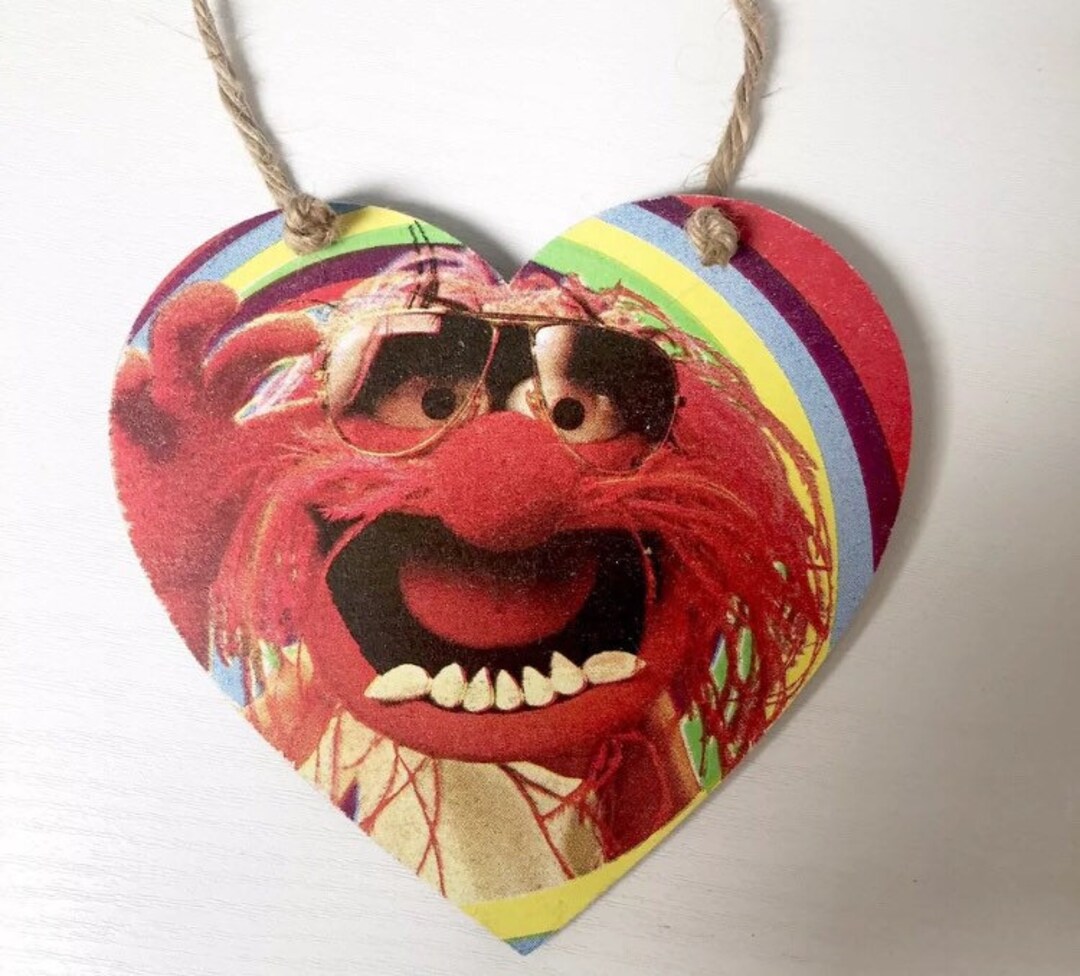 The Muppets Animal Wooden Heart Handmade Decoupaged 12cm - Etsy